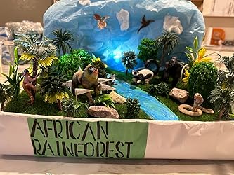 Amazon.com: Jexine 25 Pack Rainforest Animals Figures Toys Set Assorted ...