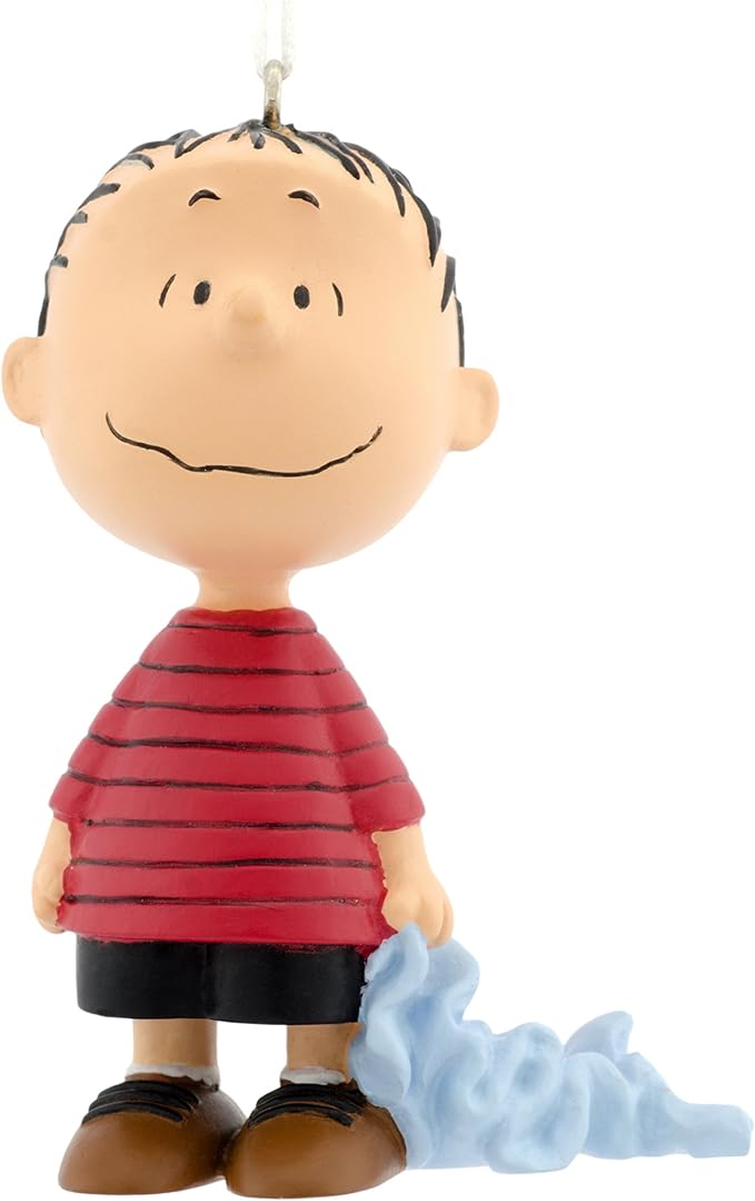 Amazon.com: Hallmark Christmas Ornament Peanuts Linus with Blue Blanket ...