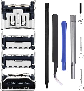 Amazon.com: Ikpek 4 Pack Replacement HDMI Port for PS5 Console, HDMI ...