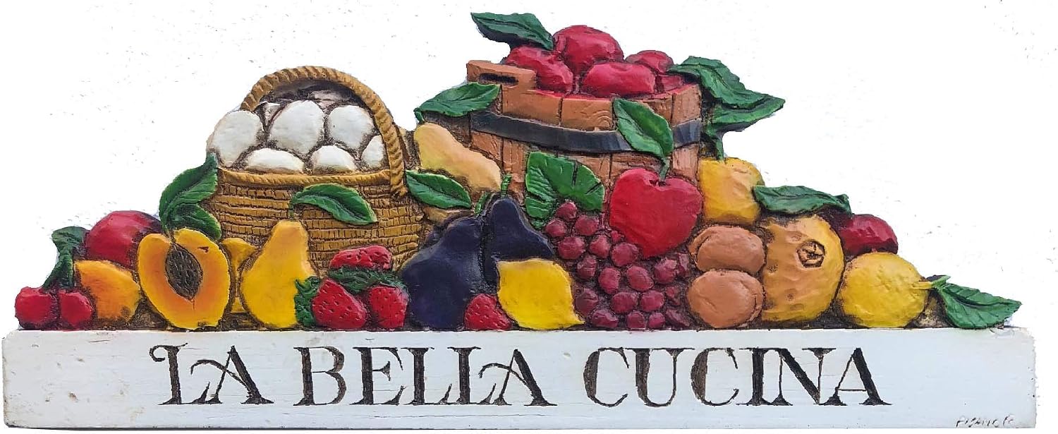 Amazon.com: Piazza Pisano Italian Kitchen Decor La Bella Cucina Sign ...