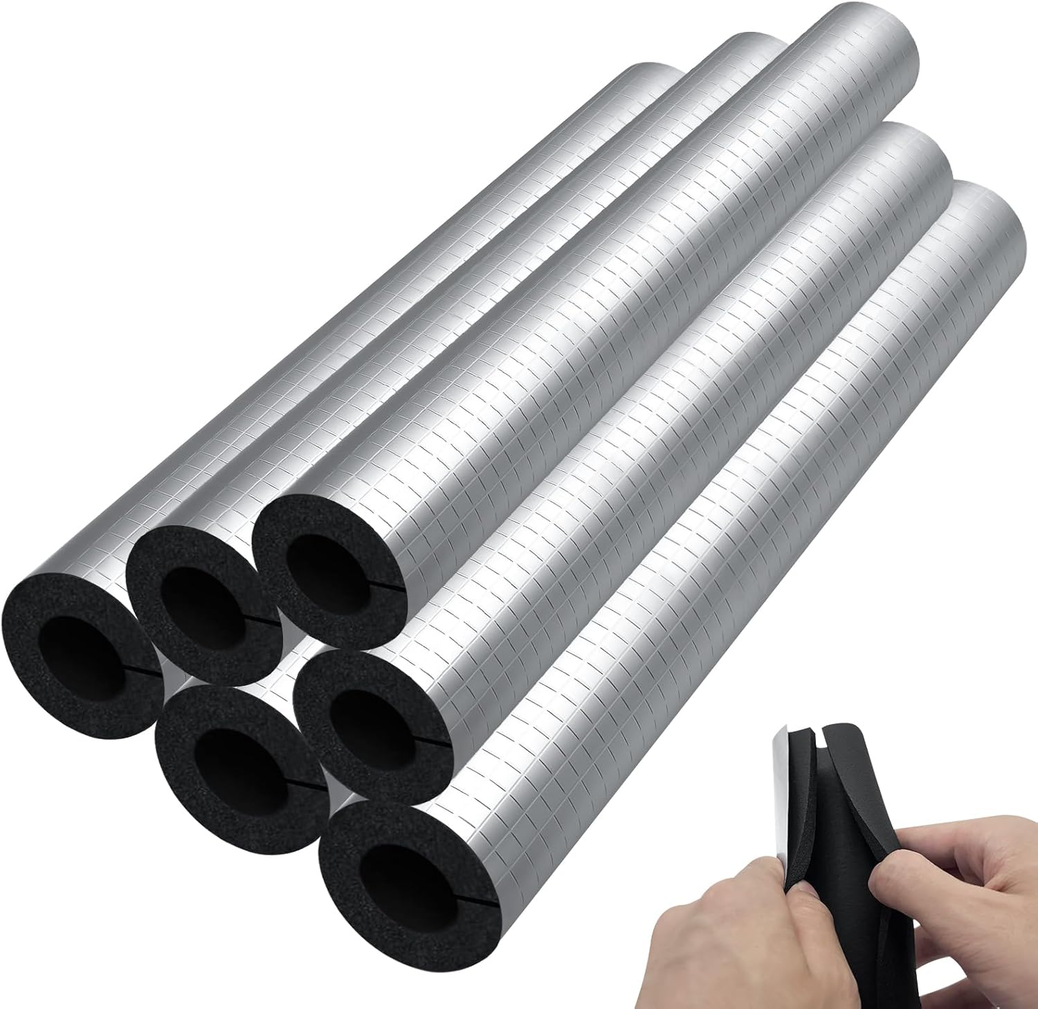 Amazon.com: Tubo de espuma aislante de 3/4 pulgadas con papel de ...