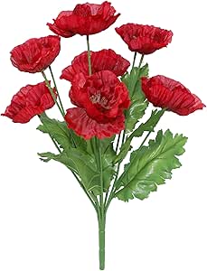 Amazon.com - Red Poppy Bush by Ashland®-Spring Floral, Greenery, and ...