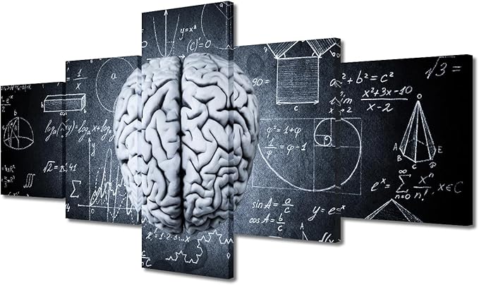 Amazon.com: 5 Piece Human Brain Wall Art for Living Room Physical and ...