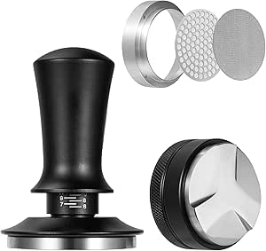 58mm Espresso Tamper Set, Coffee Distributor & Tamper, Spring-Loaded ...