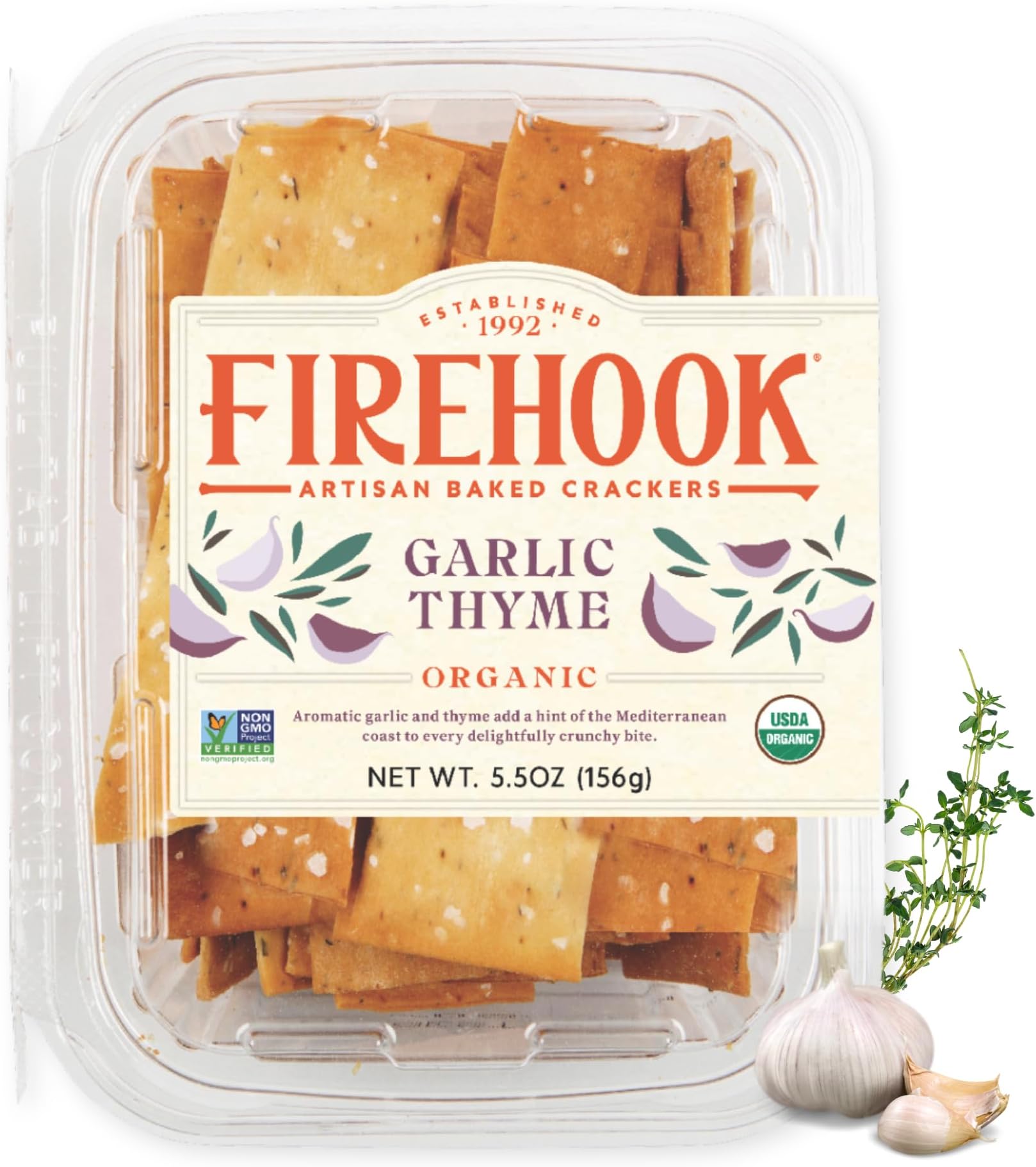 Amazon.com: Firehook Rosemary Sea Salt Crackers – Artisan Baked ...