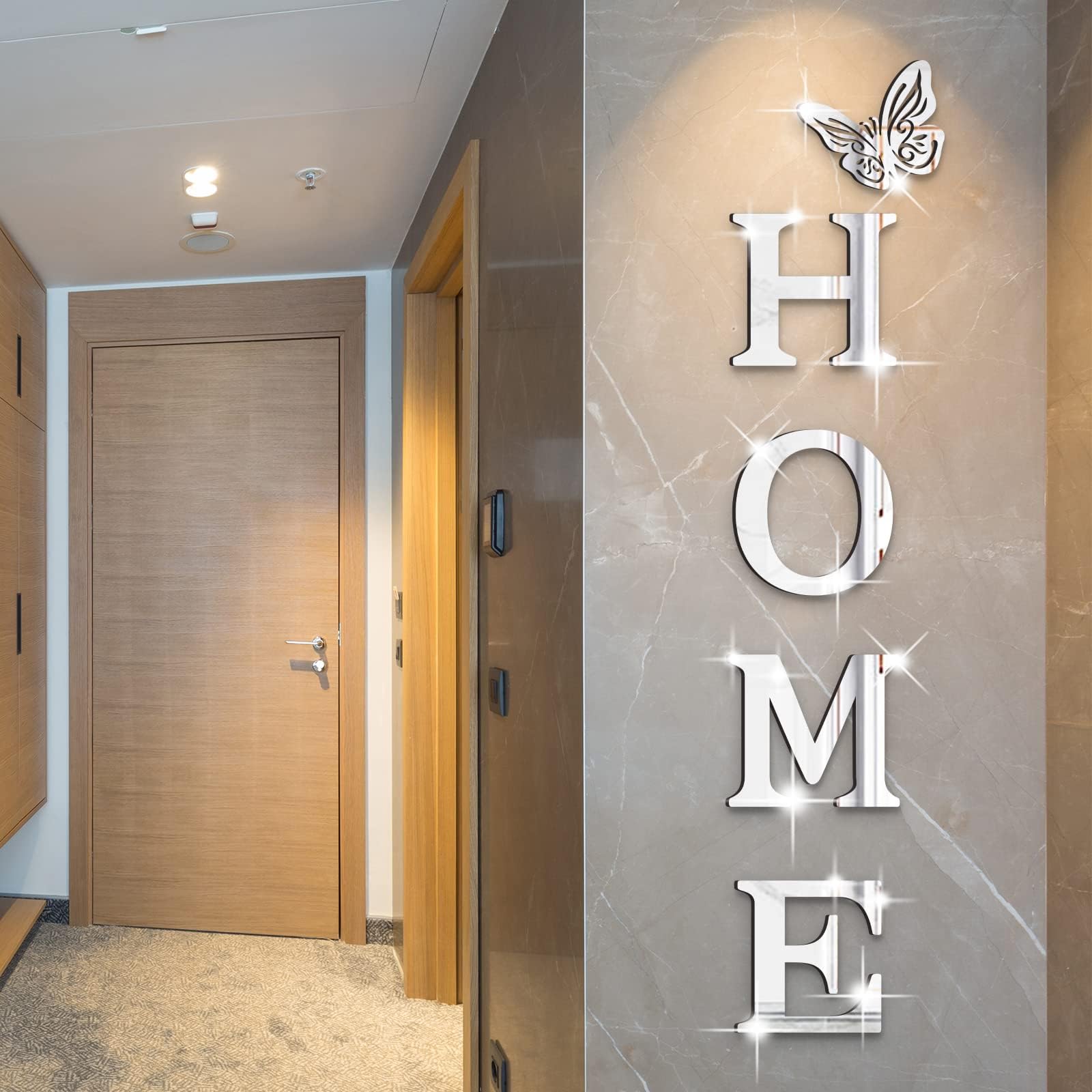 Amazon.com: DOVIPE 3D Acrylic Mirror Wall Stickers Home Family Wall ...