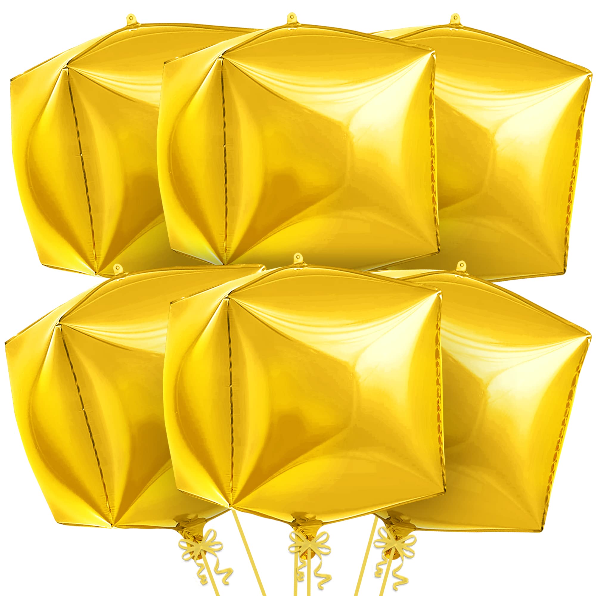 Amazon.com: KatchOn, Gold Foil Cube Balloon - 22 Inch, Pack of 6 | Cube ...