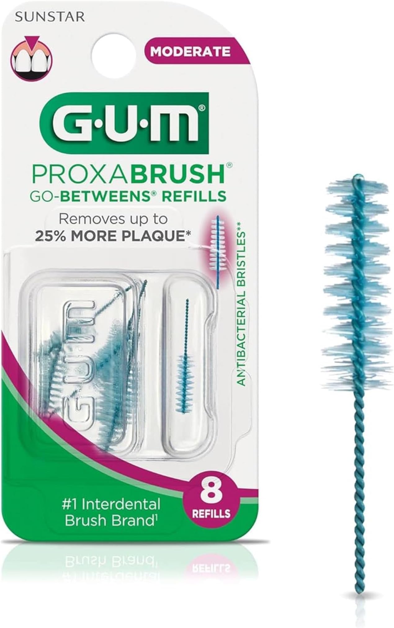 Amazon.com: GUM Proxabrush Go-Betweens - Angled- Interdental Brushes ...