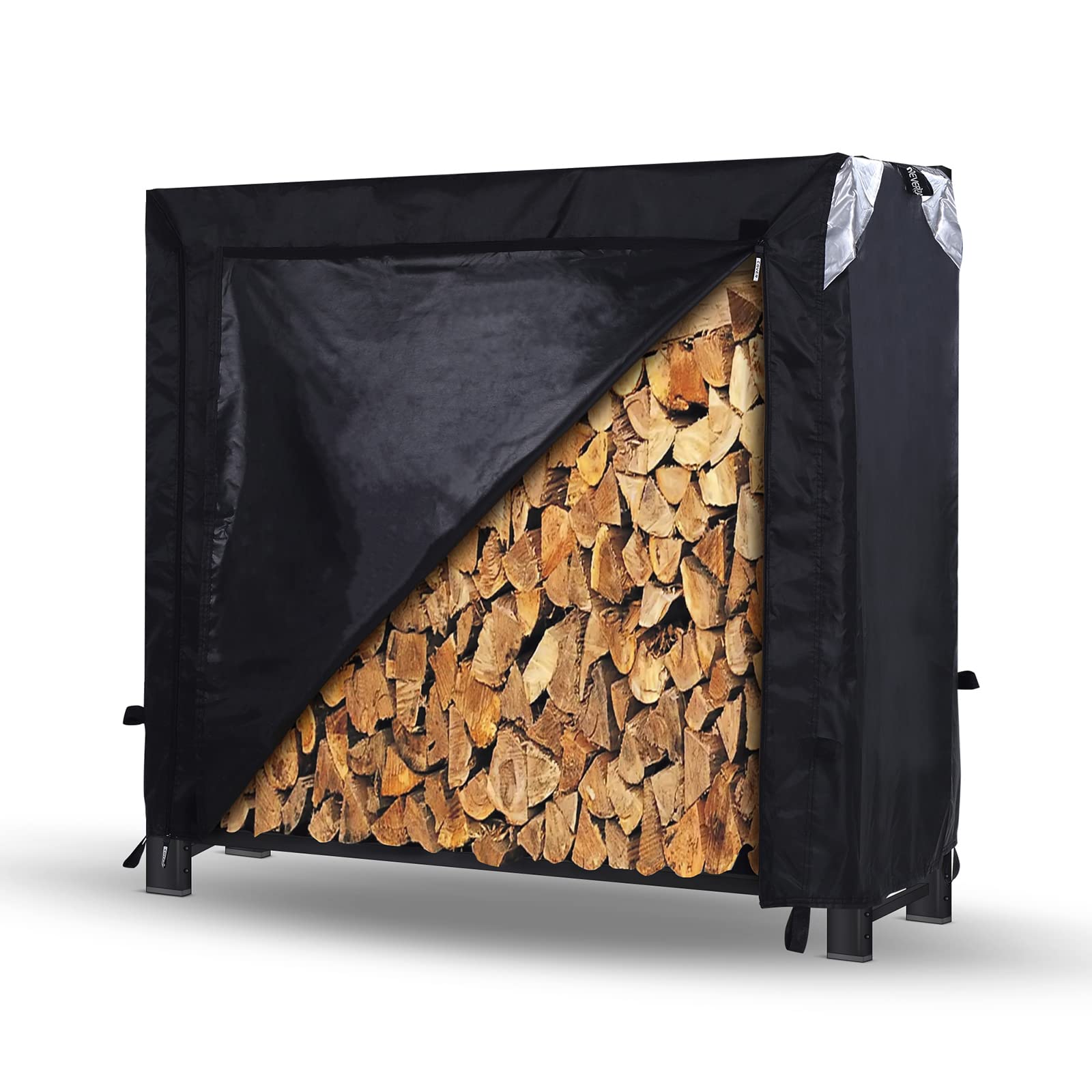 Firewood Rack Outdoor 4FT Outdoor Heavy Duty Oxford Fabric Wood Stack ...