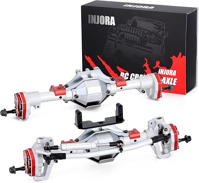 Amazon.com: INJORA RC Axle Metal Front and Rear Portal Axle with ...