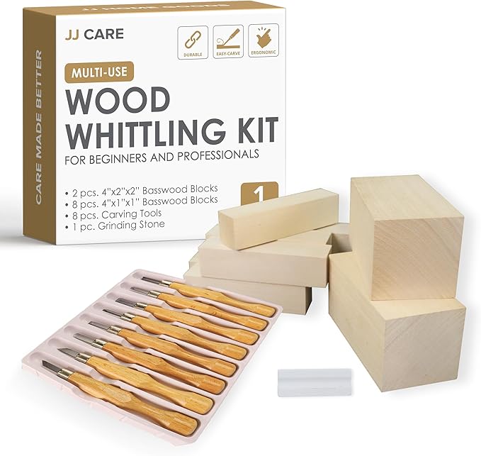 Amazon.com: JJ CARE Wood Carving Kit [8 SK7 Carving Knives with ...