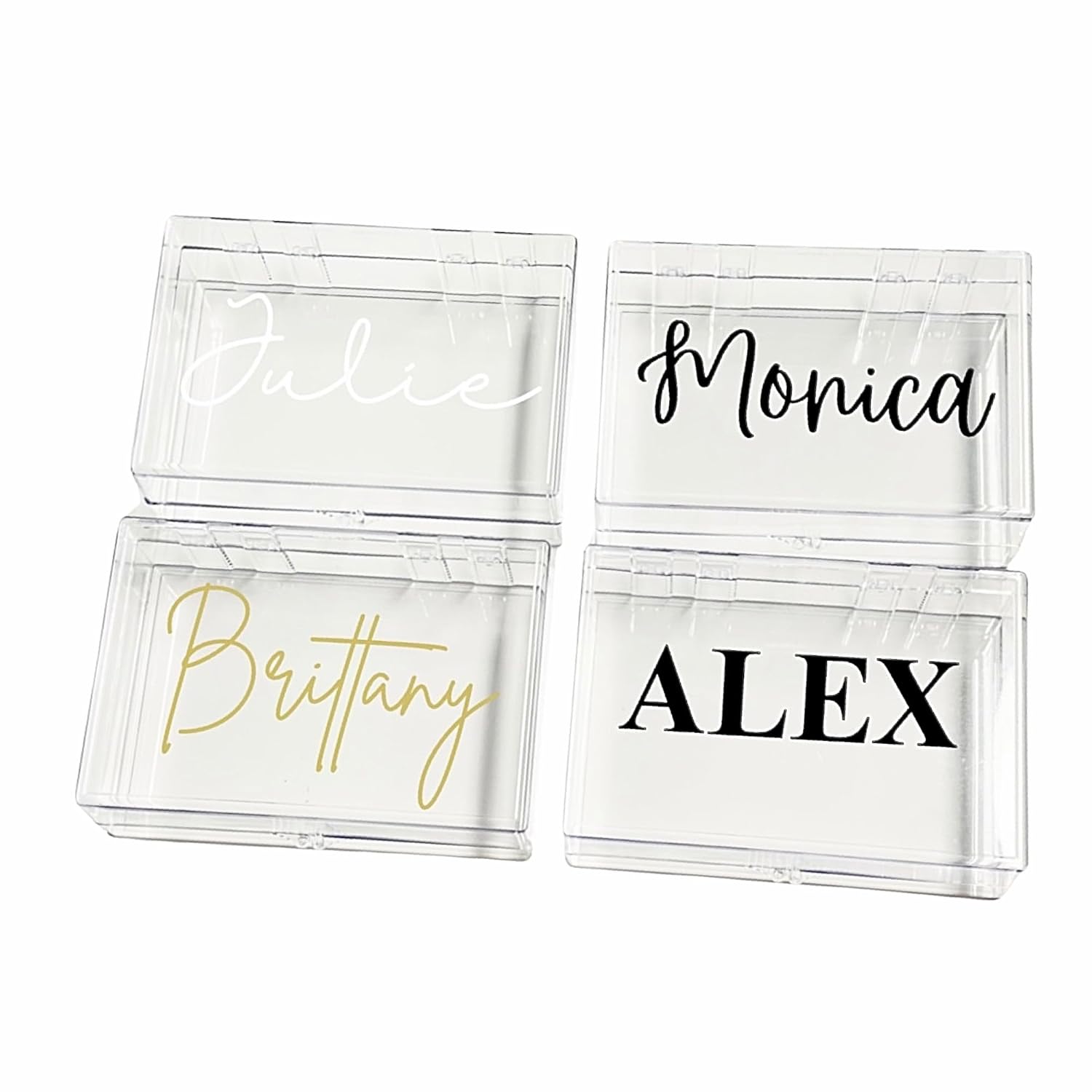 Amazon.com: Personalized Clear Acrylic Gift Box - Custom Bridesmaid ...