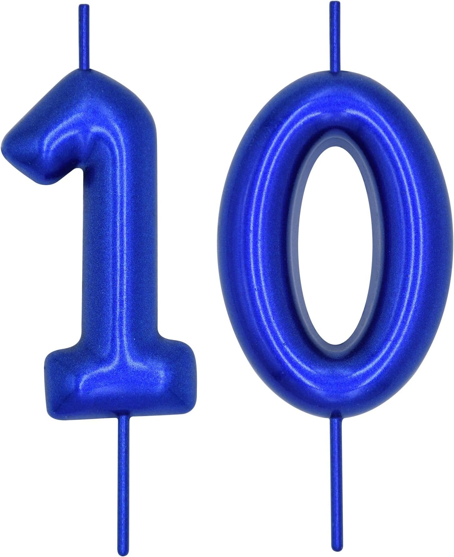 Amazon.com: 10th Birthday Candles 3D Diamond Shape Number Candles ...