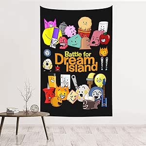 Amazon.com: Obpoewk Bfdi-Battle for Dream-Island Tapestry Wall Hanging ...