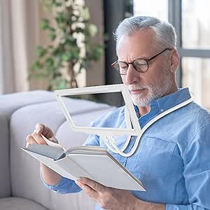 Amazon.com: JUOIFIP 5X Hands Free Magnifying Glass for Reading ...