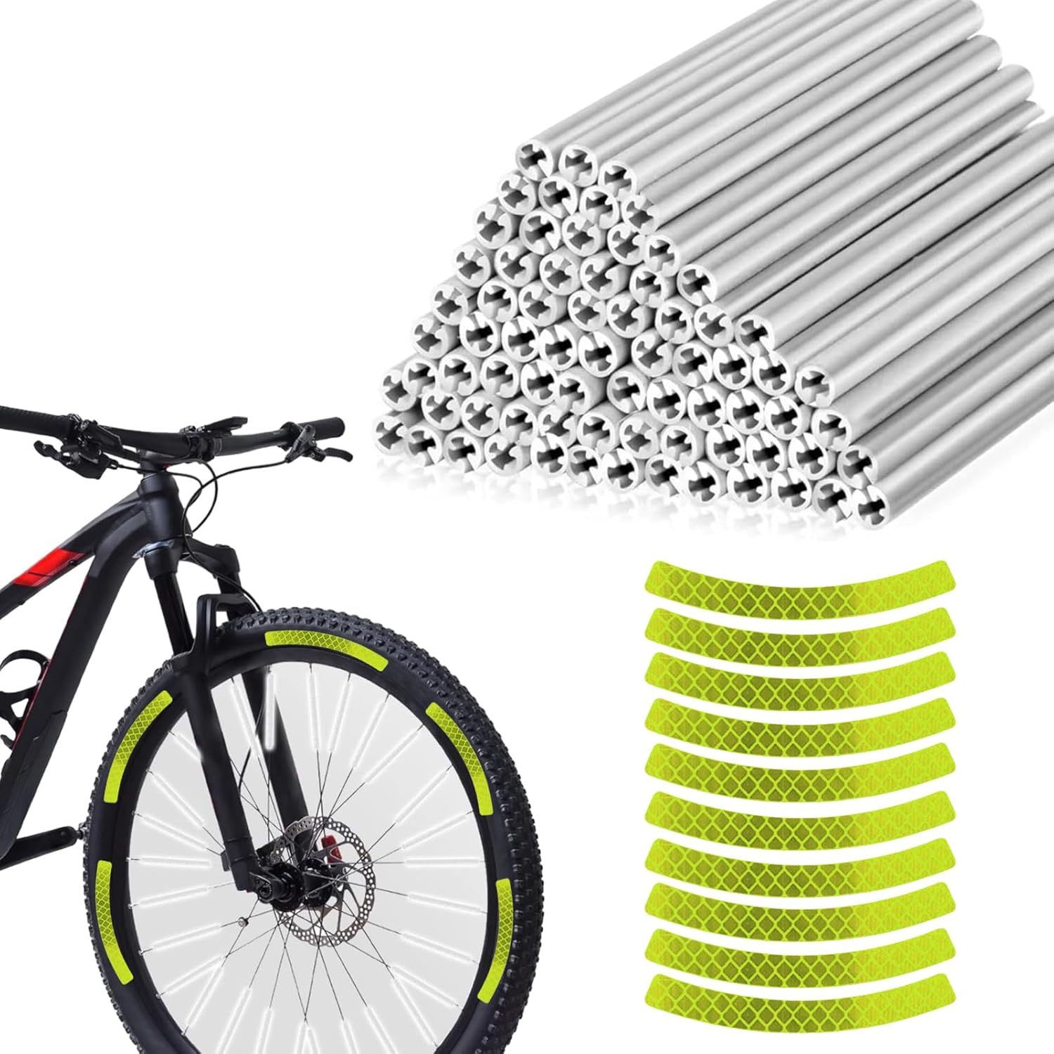 DALAETUS 82 Pcs Spoke Reflectors Set, Universal Cycling Reflectors with ...