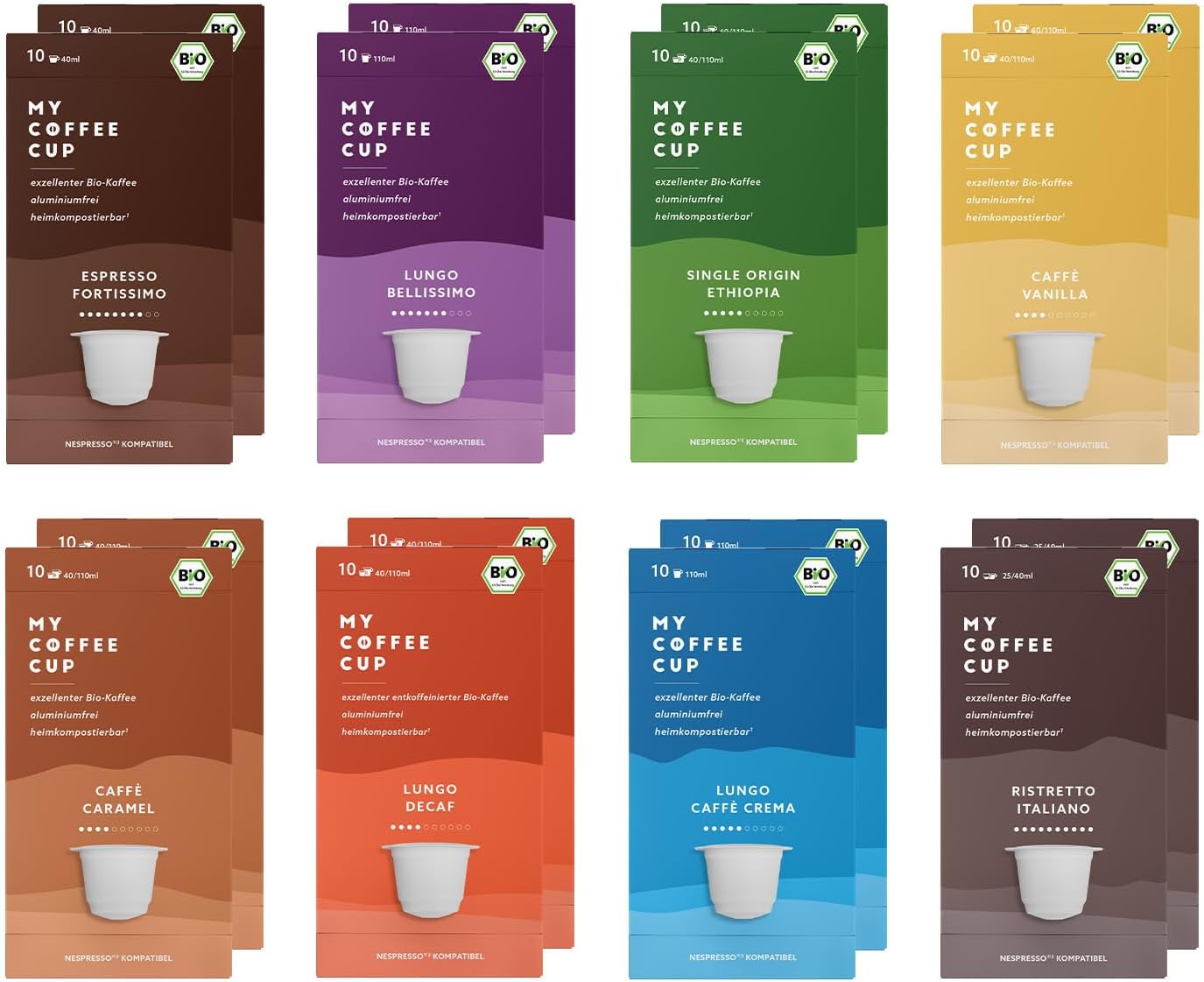 My Coffee Cup Gourmet Coffee Box Organic Capsules - Compatible with ...