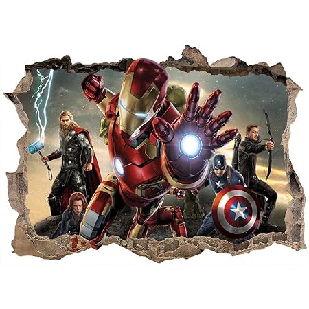 Kibi Ironman Marvel Avengers Children's Wall Sticker Wall Art Wall ...