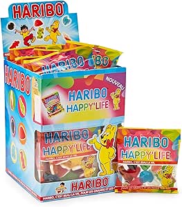 HARIBO Happy Life Ready to Sale Gummy Candy Assortment of 30 Sachets ...