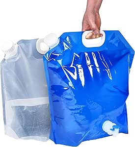 Amazon.com : ACOWAY Collapsible Water Storage Container Bag, 2 Units - Blue and White (2.6 gal ...