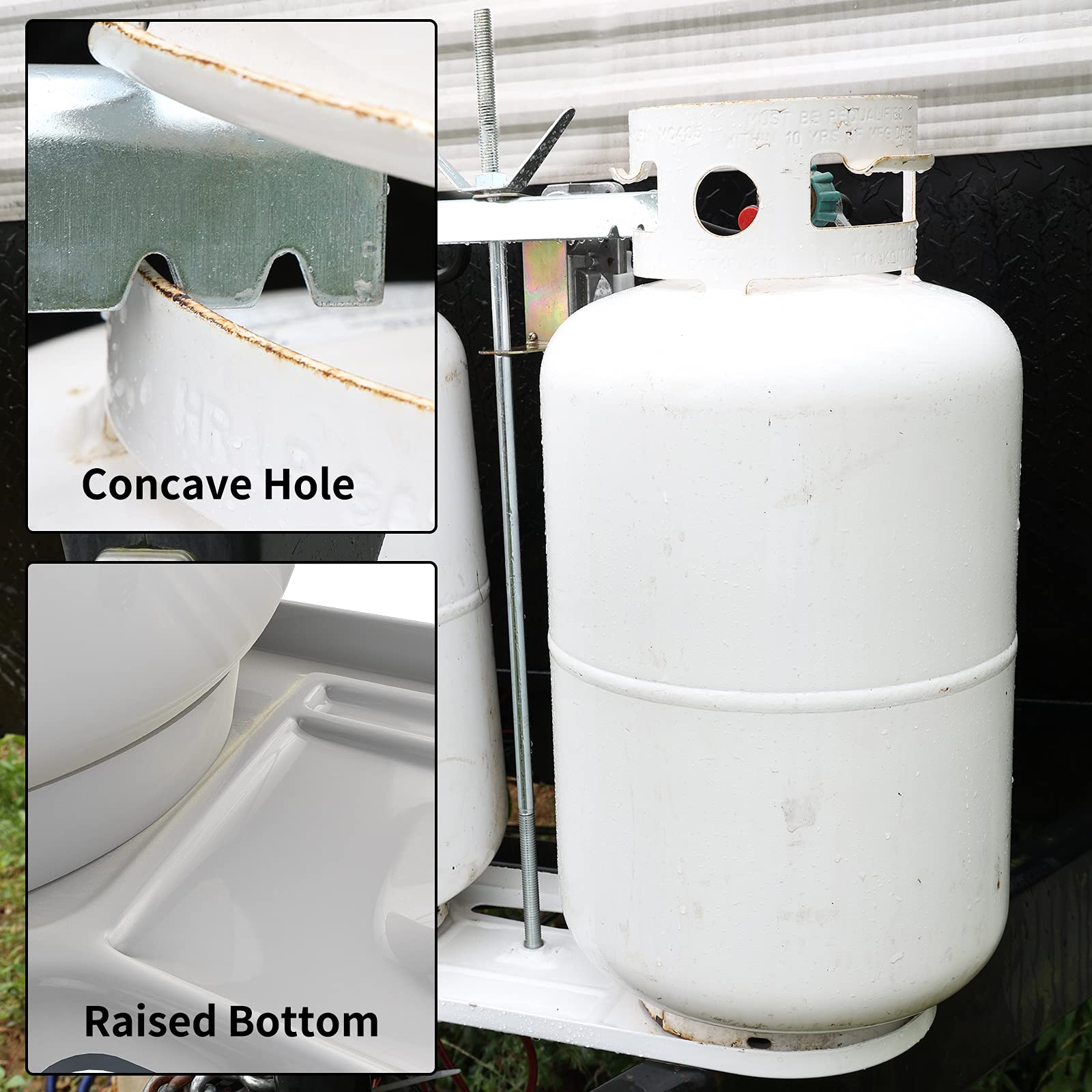 Snapklik.com : RVMATE RV Dual Propane Tank Mounting Rack For 30 Lbs Tanks