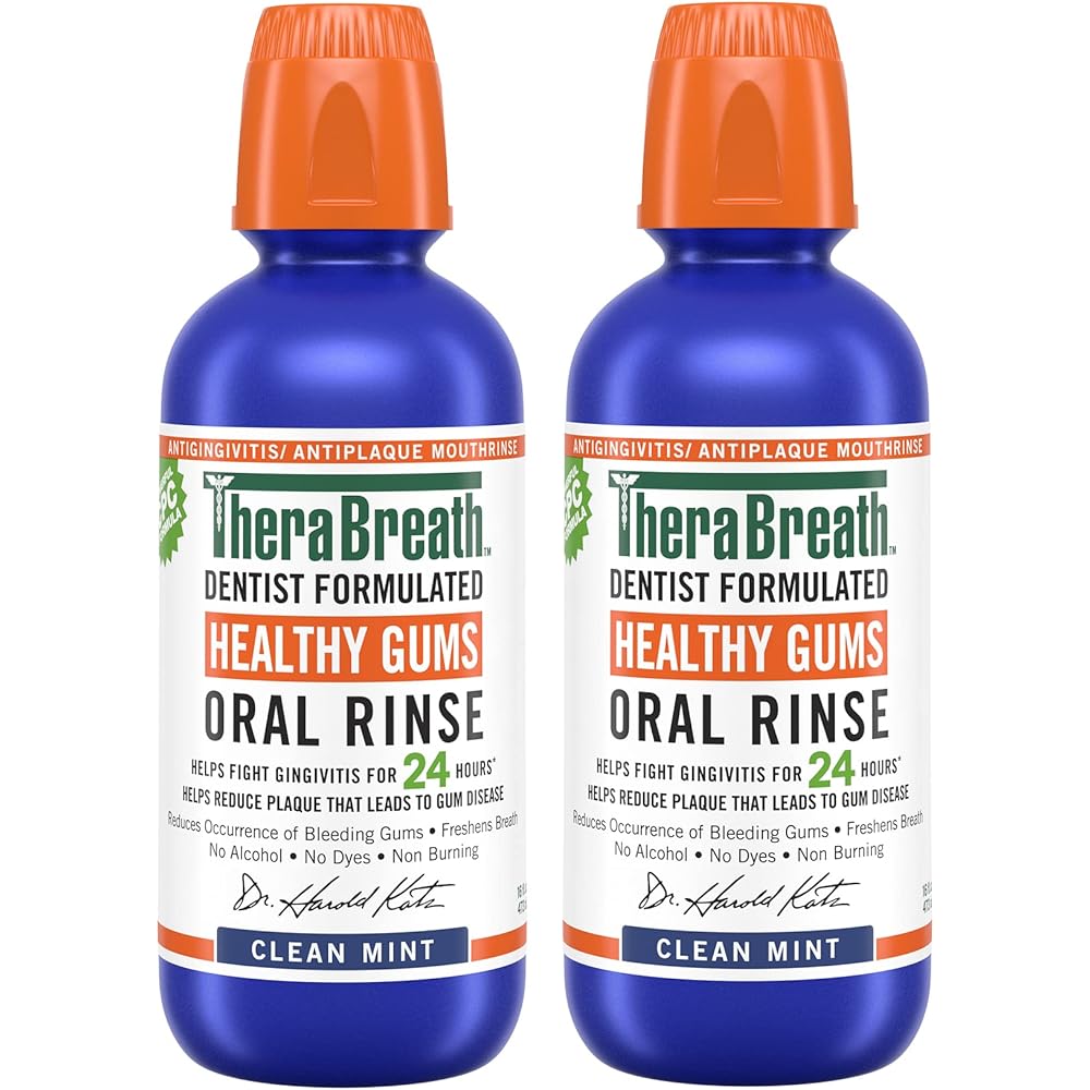 $3/mo - Finance TheraBreath Healthy Gums Mouthwash, Clean Mint ...