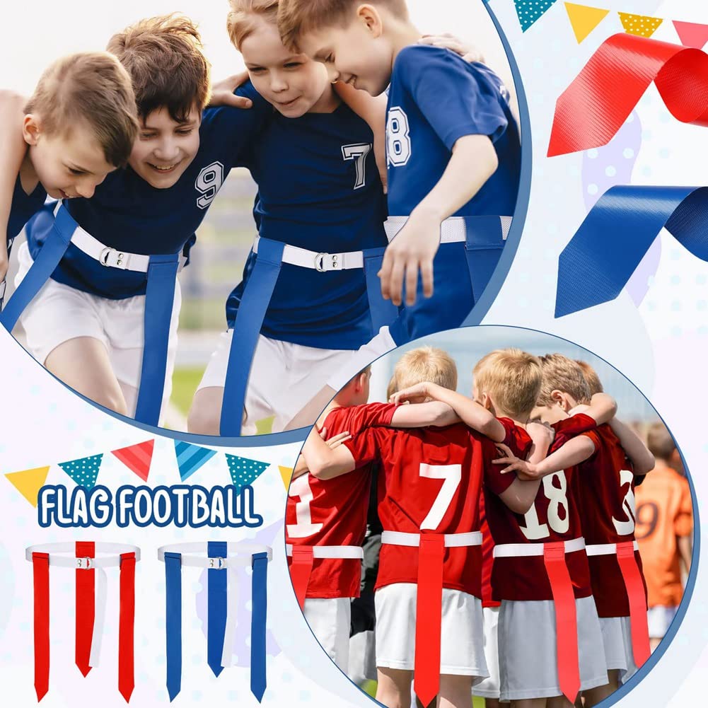 Rouufgeg 12 Player Adjustable Sliding Flag Football Set, 3 Flags Per ...