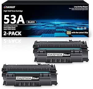 Amazon.com: Q7553A 53A Toner Cartridge Black with Chip 2-Pack ...