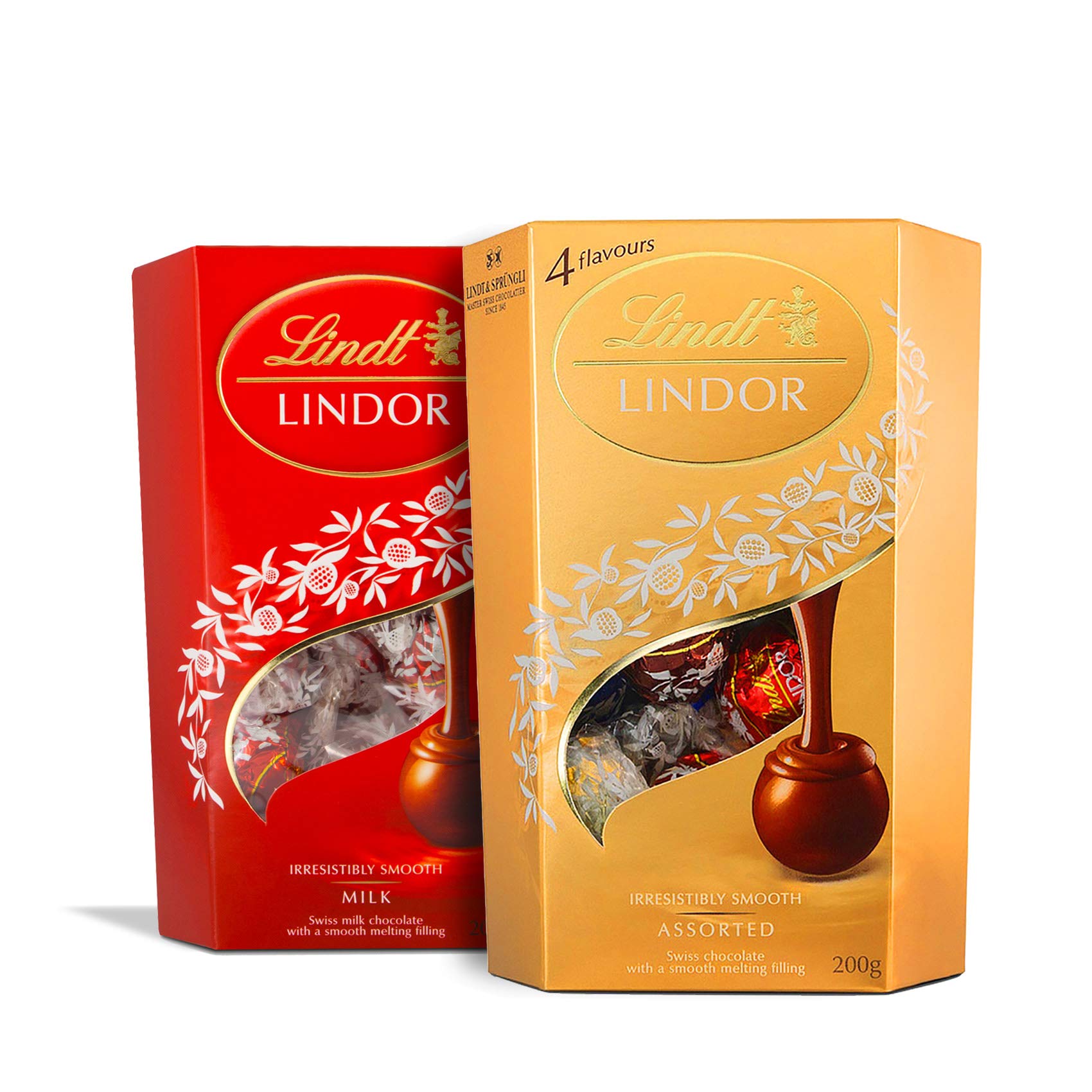 Lindt Lindor Milk Chocolate Box And Lindor Assorted Chocolate Box ...