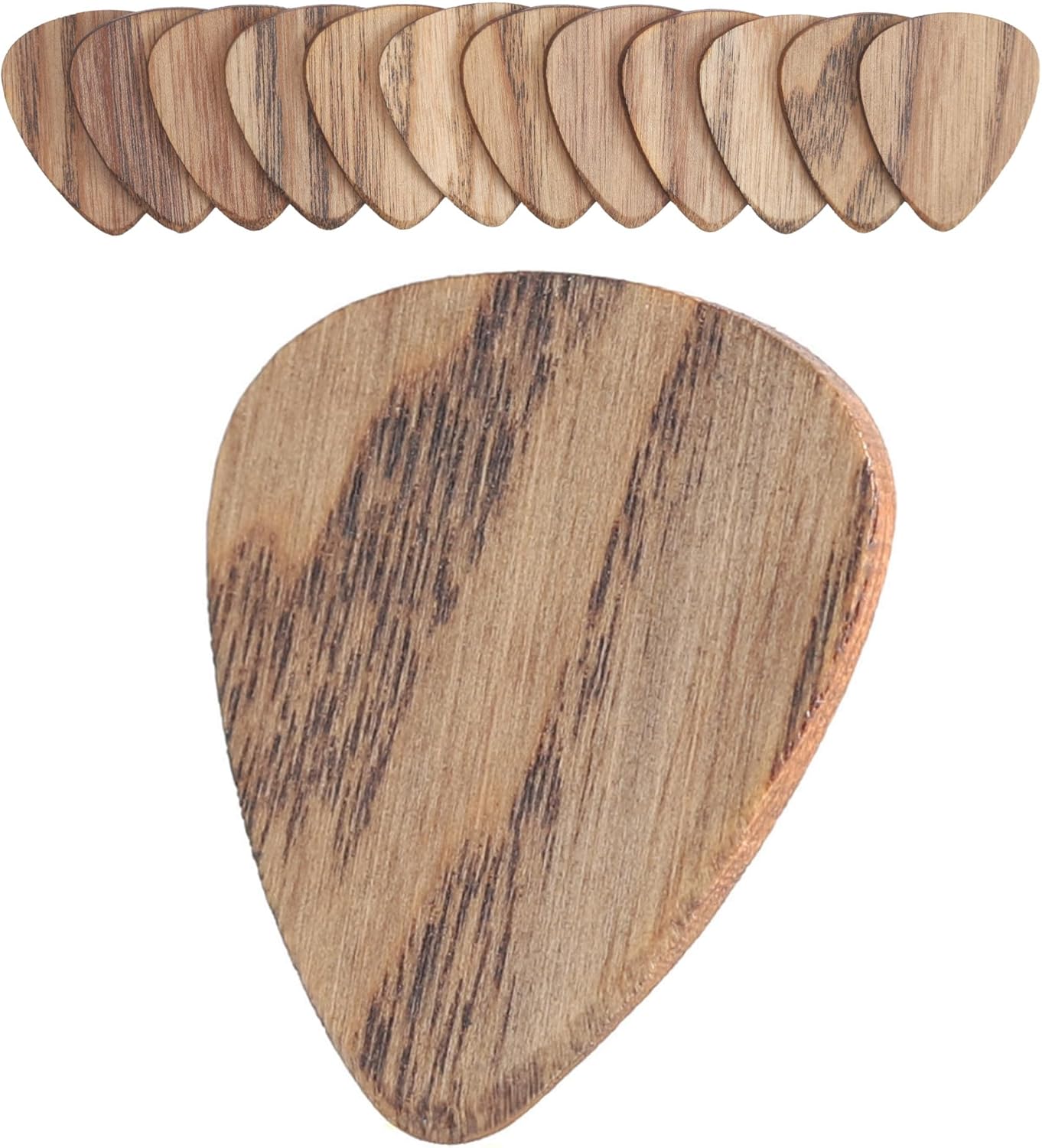 Amazon.com: 12 Pack Wood Guitar Picks - Guitar Picks for Acoustic and ...
