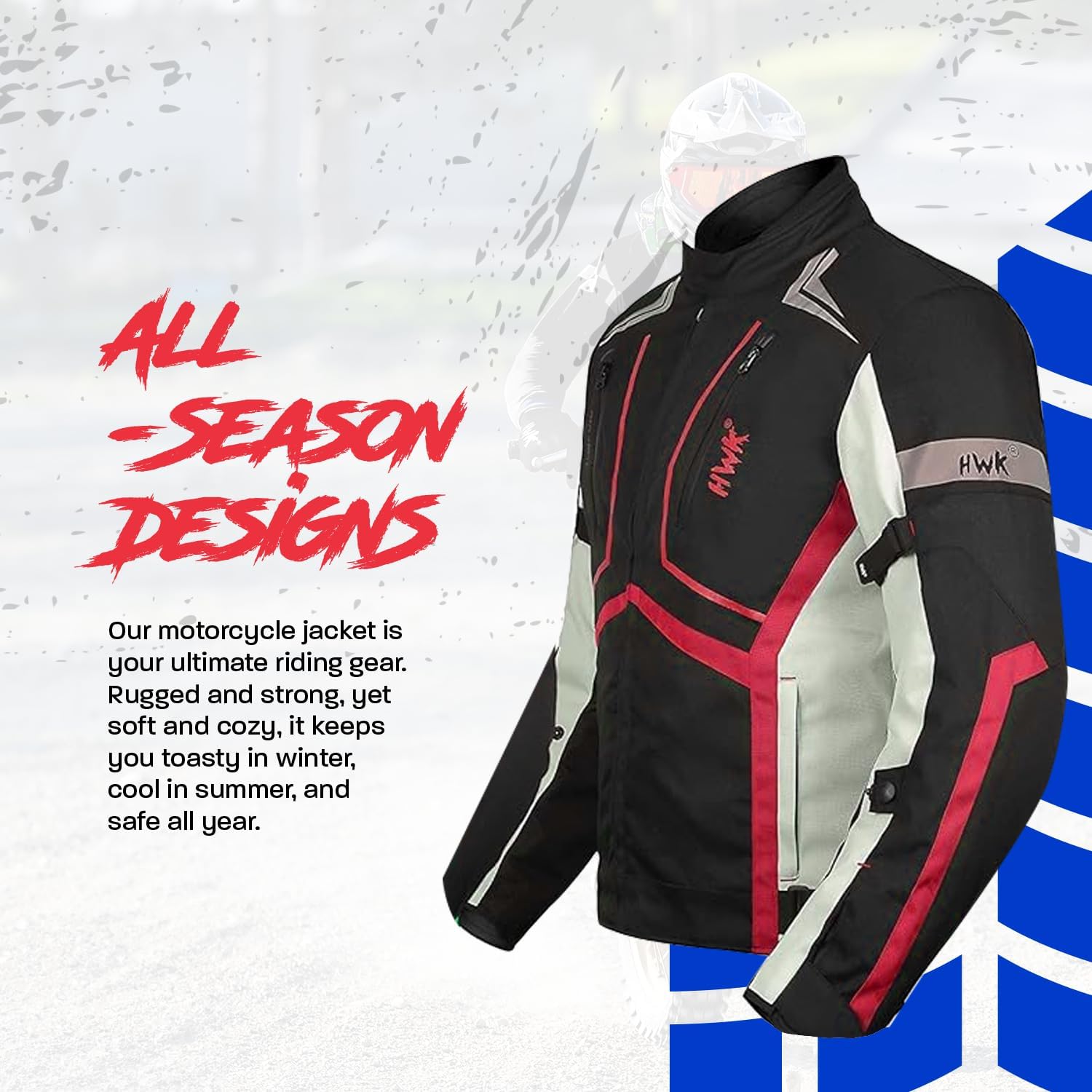 HWK Motorcycle Jacket for Men and Women Scorpion with Cordura Fabric ...
