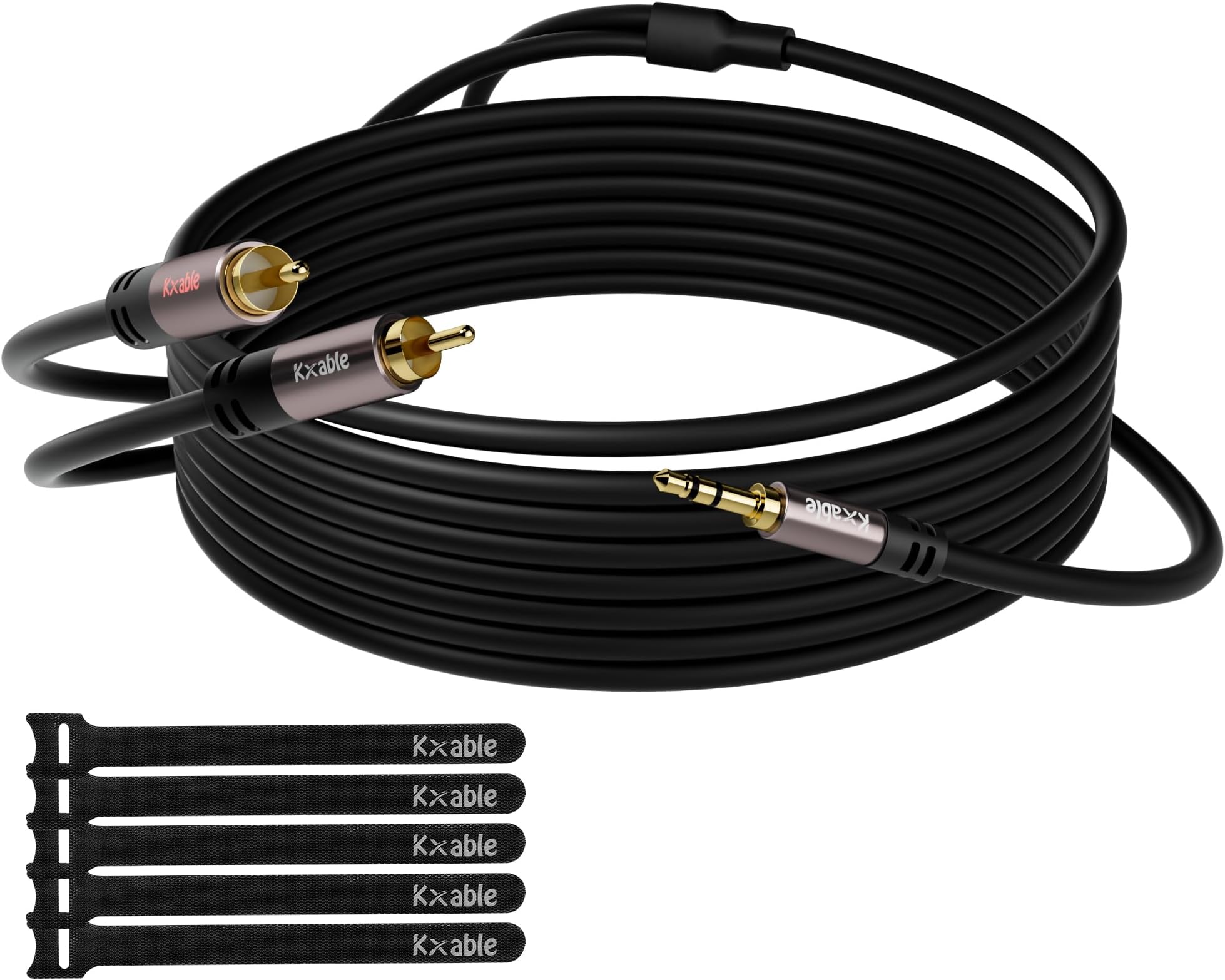 Amazon.com: Nanxudyj 3.5mm to 2RCA Audio Cable, 100ft, Top Series ...