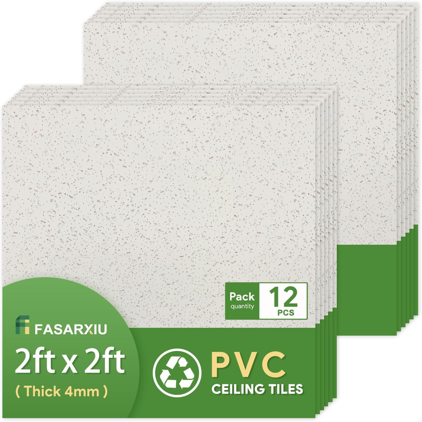 Armstrong Ceiling Tiles; 2x2 Ceiling Tiles - 10 pcs White; Acoustic ...