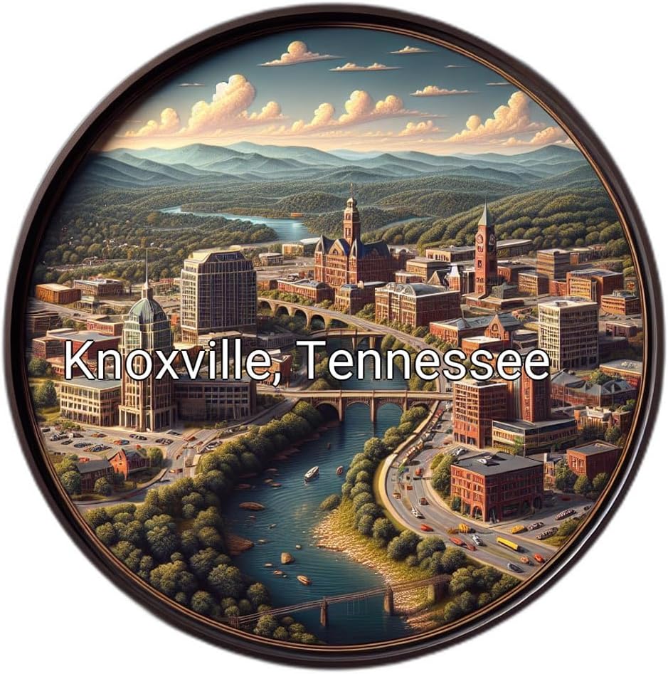 Amazon.com: Knoxville Tennessee 3x3-Inch Die-Cut Fridge Magnet ...