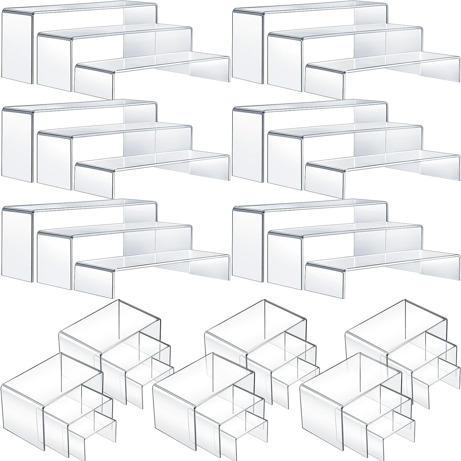 Amazon.com: Fixwal 10pcs 2 Set Acrylic Risers for Display Clear Perfume ...