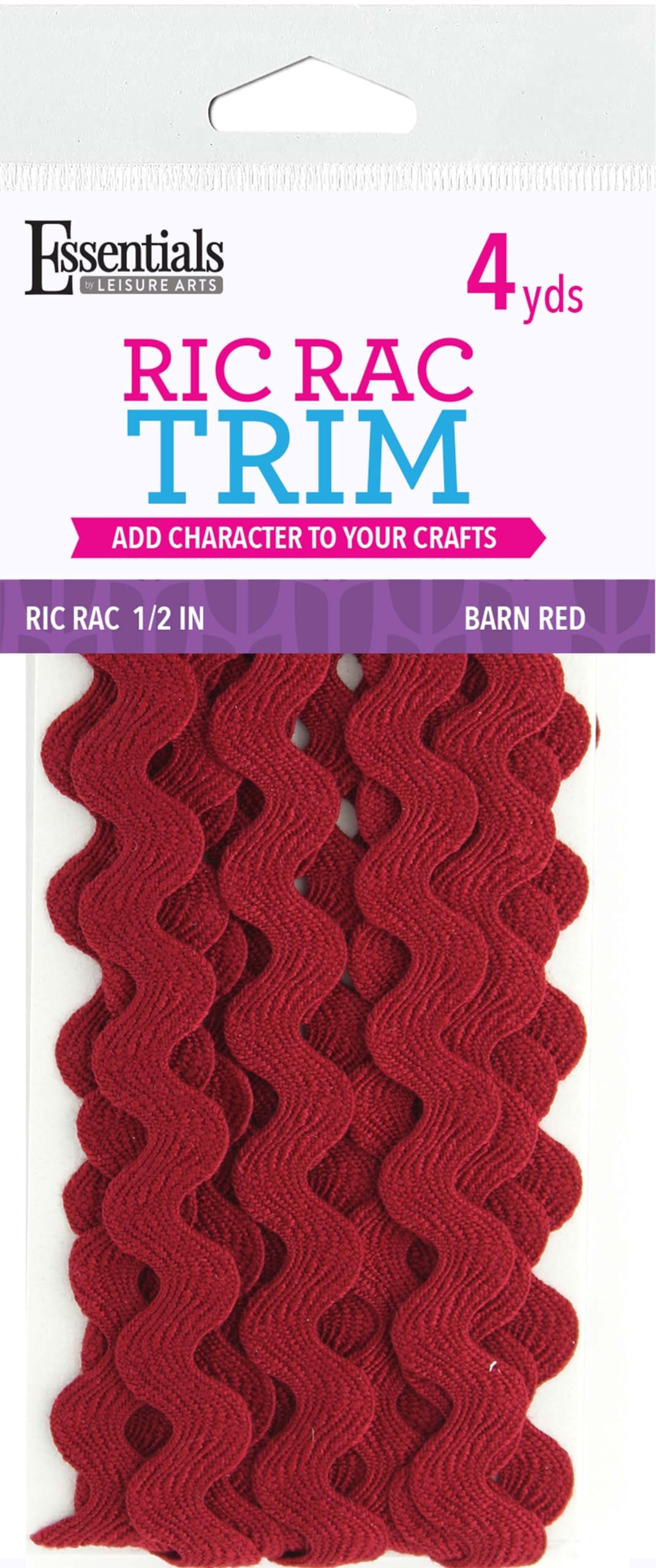 Amazon.com: Wrights Medium Rick Rack 1/2 inch 2 1/2 Yards Red 117-401 ...