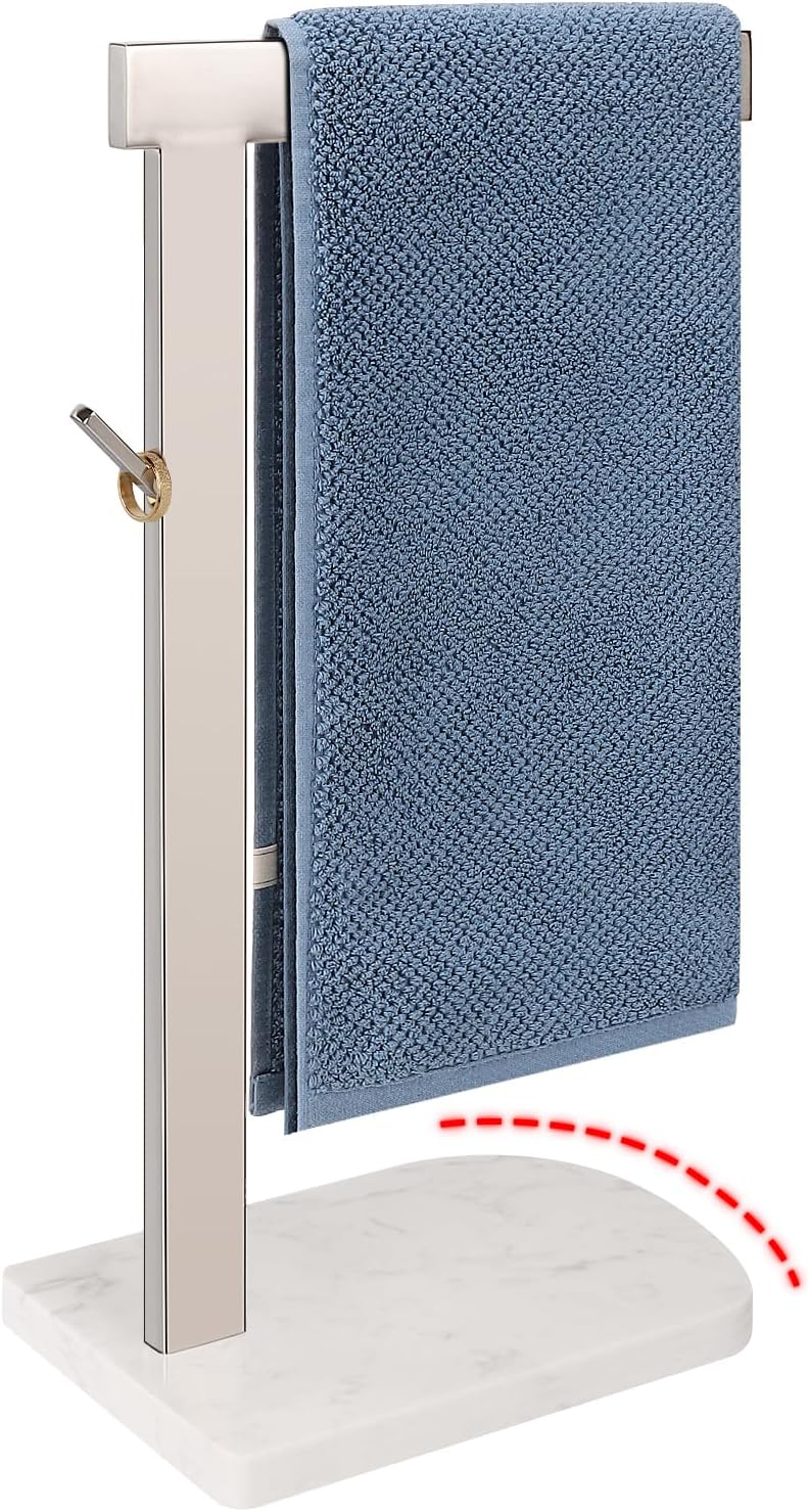 Amazon.com: Hand Towel Rack with Marble Base Total Height 15.59 Inch L ...