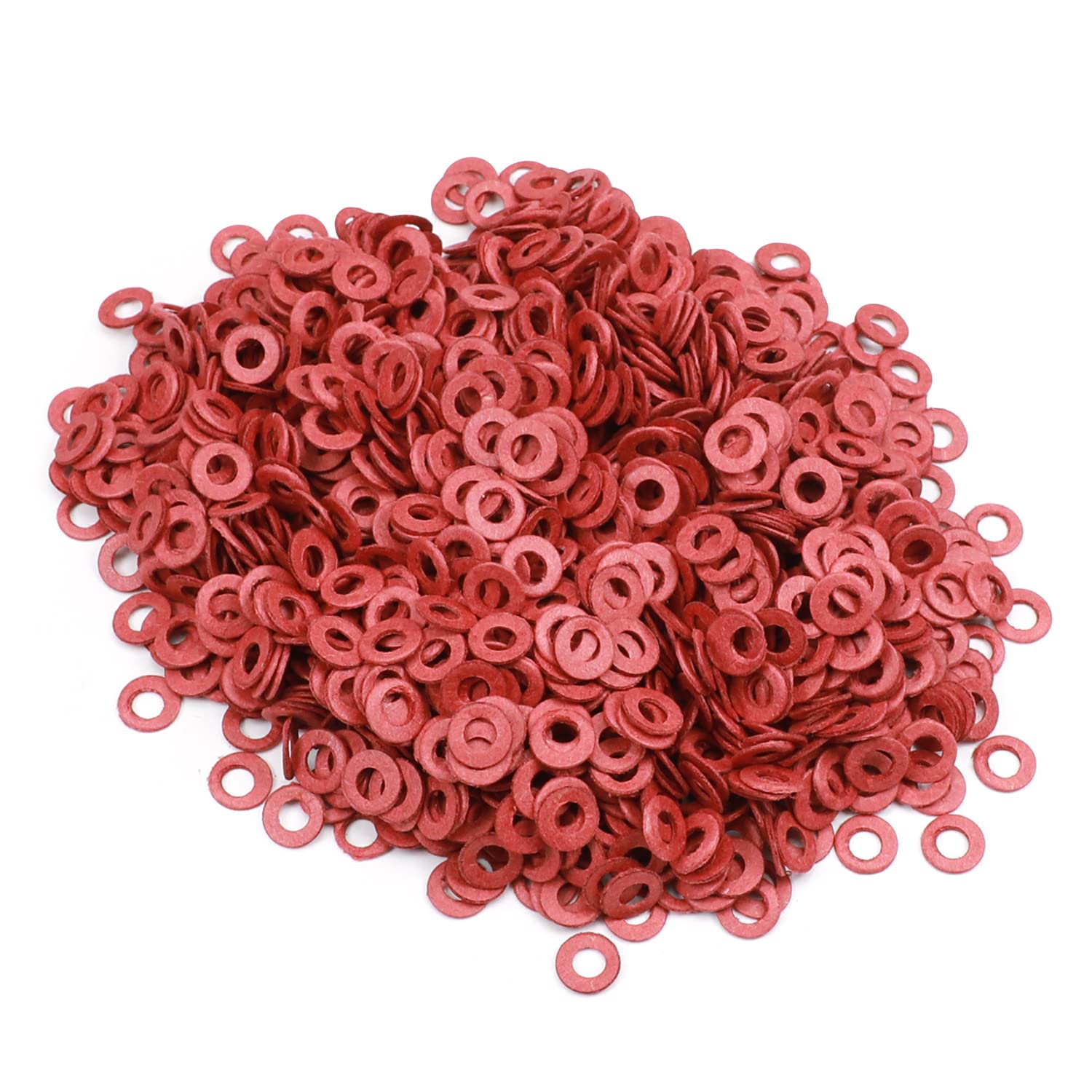 Amazon.com: Yinpecly 1000PCS Insulating Washer M3 Red Vulcanized Fiber ...