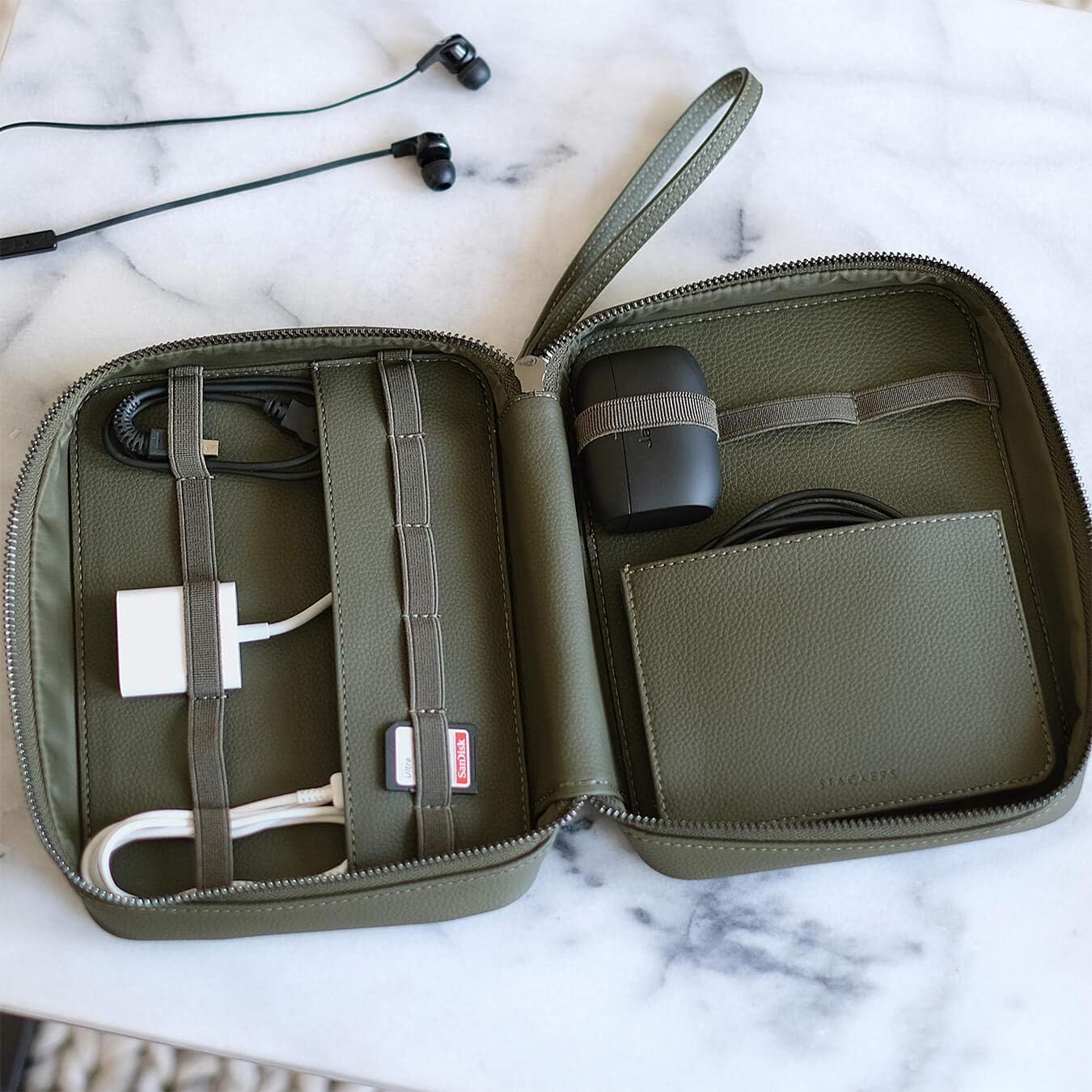 Stackers Olive Green Cable Tidy Bag – BigaMart