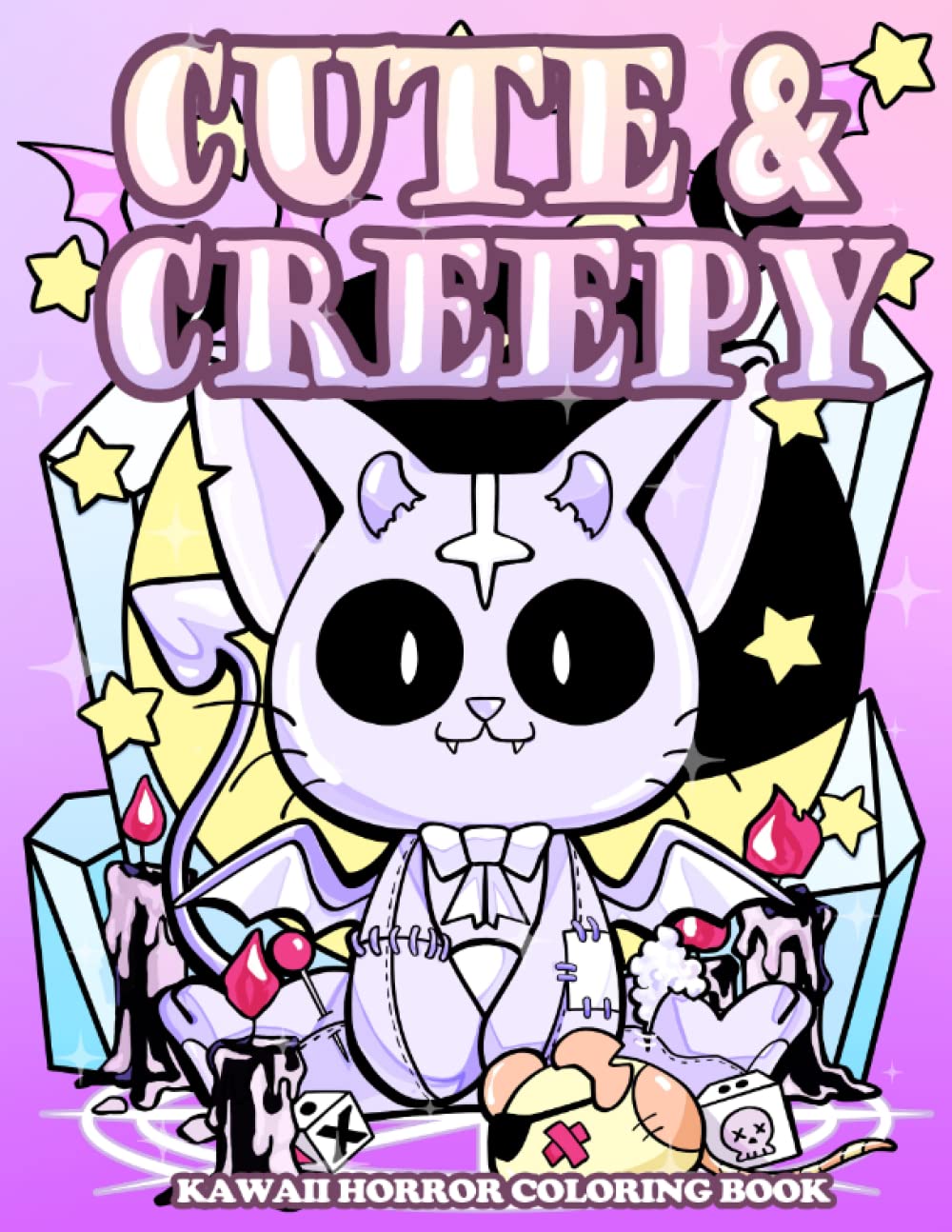 Cute And Creepy Kawaii Horror Coloring Book With Spooky Pastel ...