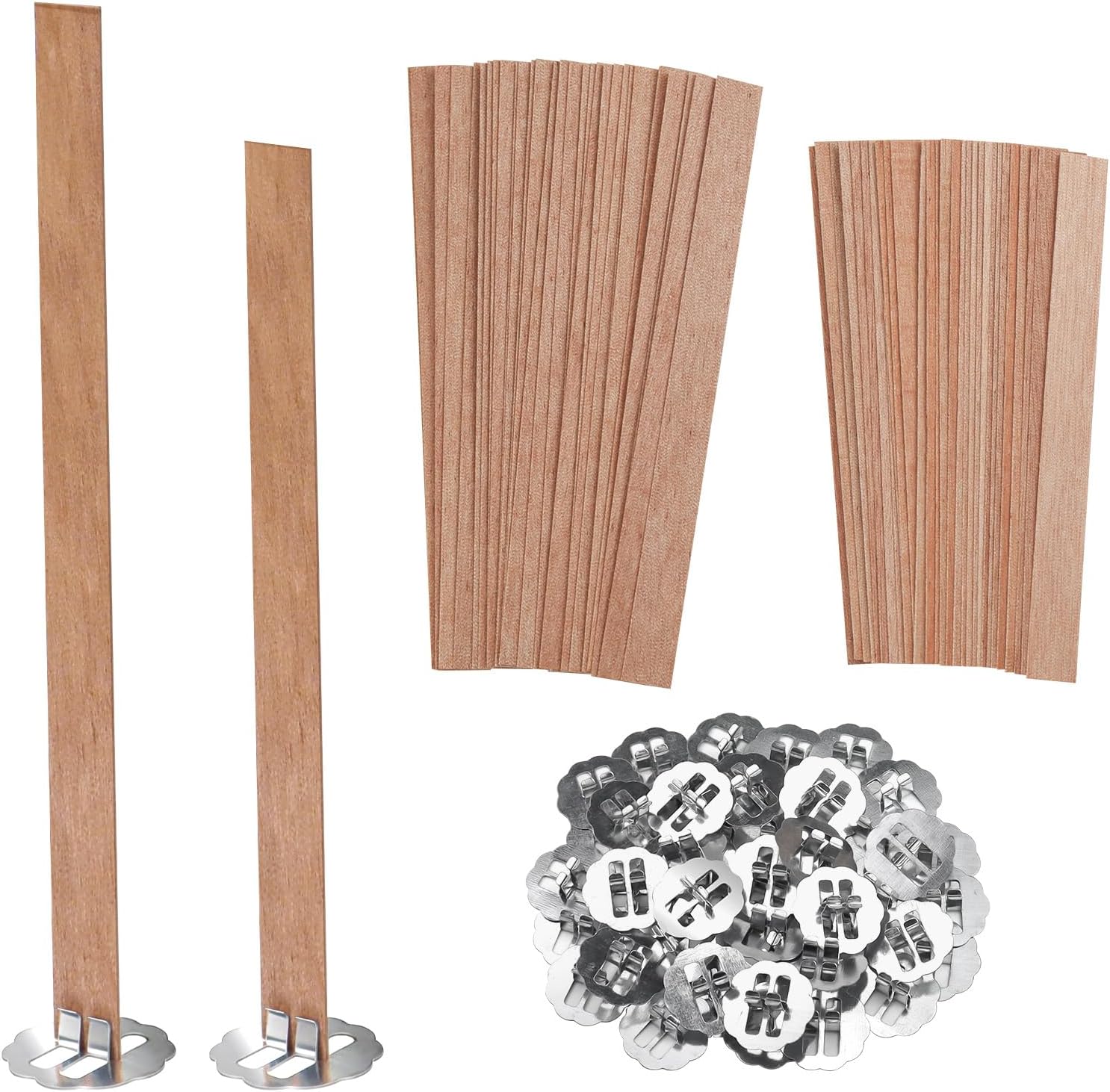 Amazon.com: 120 Pcs Candle Wicks, Catephe Wood Wicks for Candles Making ...