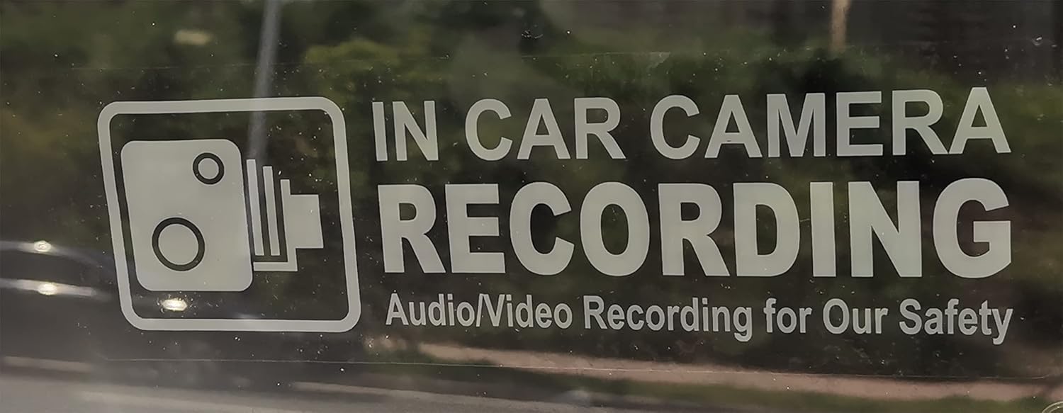 2x6 inch 4 Pcs Static Cling 4 Signs Removable Reusable Indoor Dashcam ...