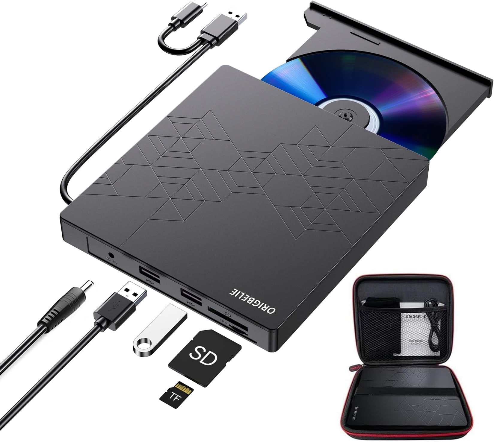 Amazon.com: External CD/DVD Drive for Laptop, Ultra Slim CD Burner USB ...