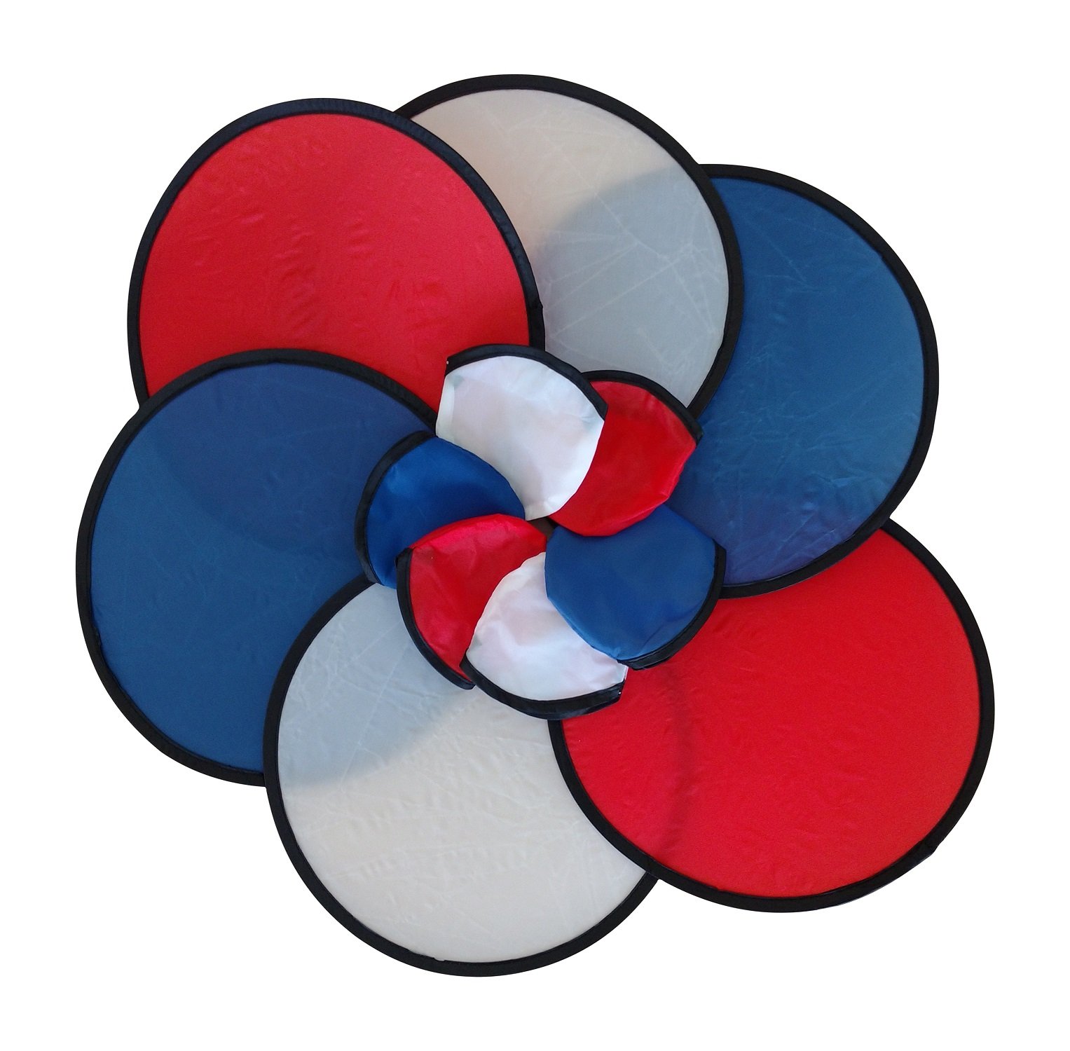 BZANY Red, White and Blue USA Patriotic Toy Pocket Fan Flying Disc with ...