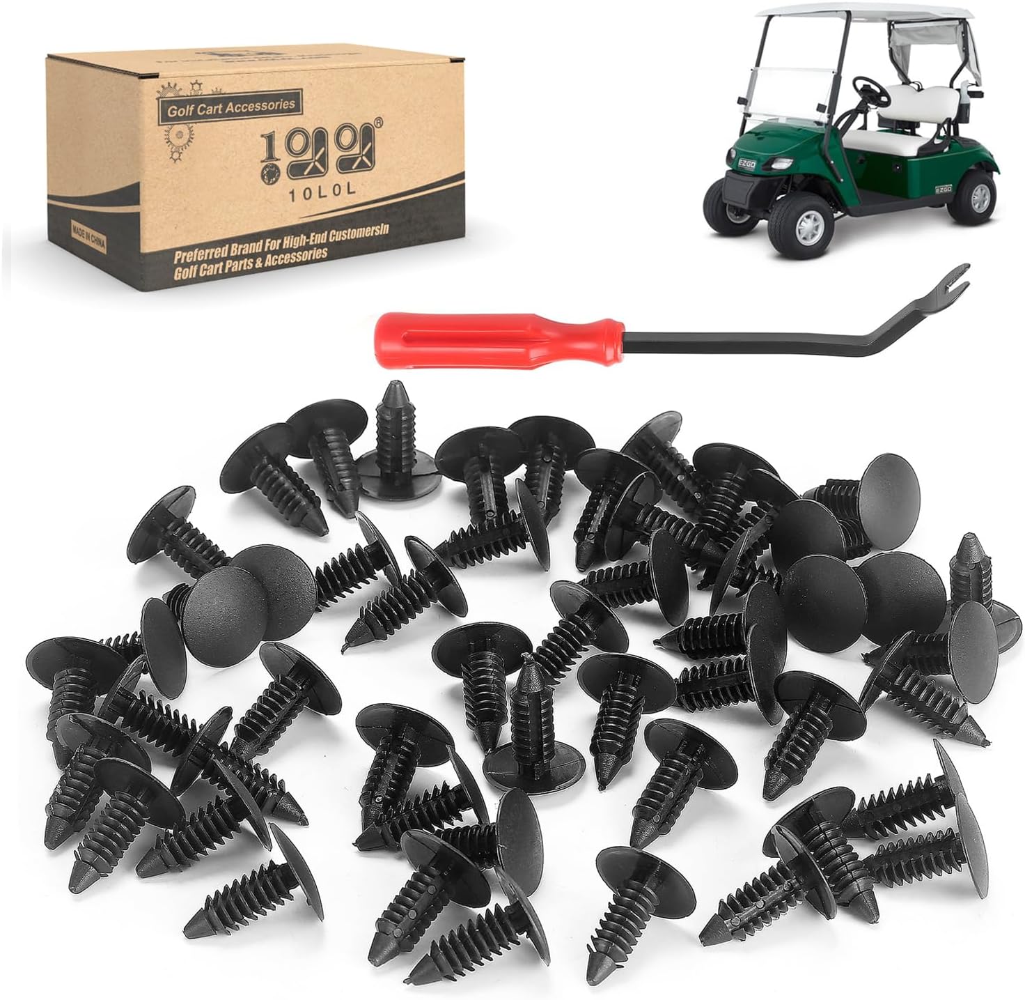 Amazon.com : 10L0L Universal Golf Cart G&E X-Mas Tree Rivets Fits EZGO ...