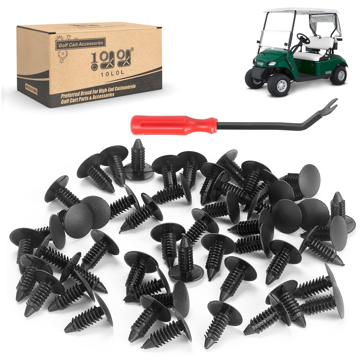 Amazon.com : 10L0L Universal Golf Cart G&E X-Mas Tree Rivets Fits EZGO ...