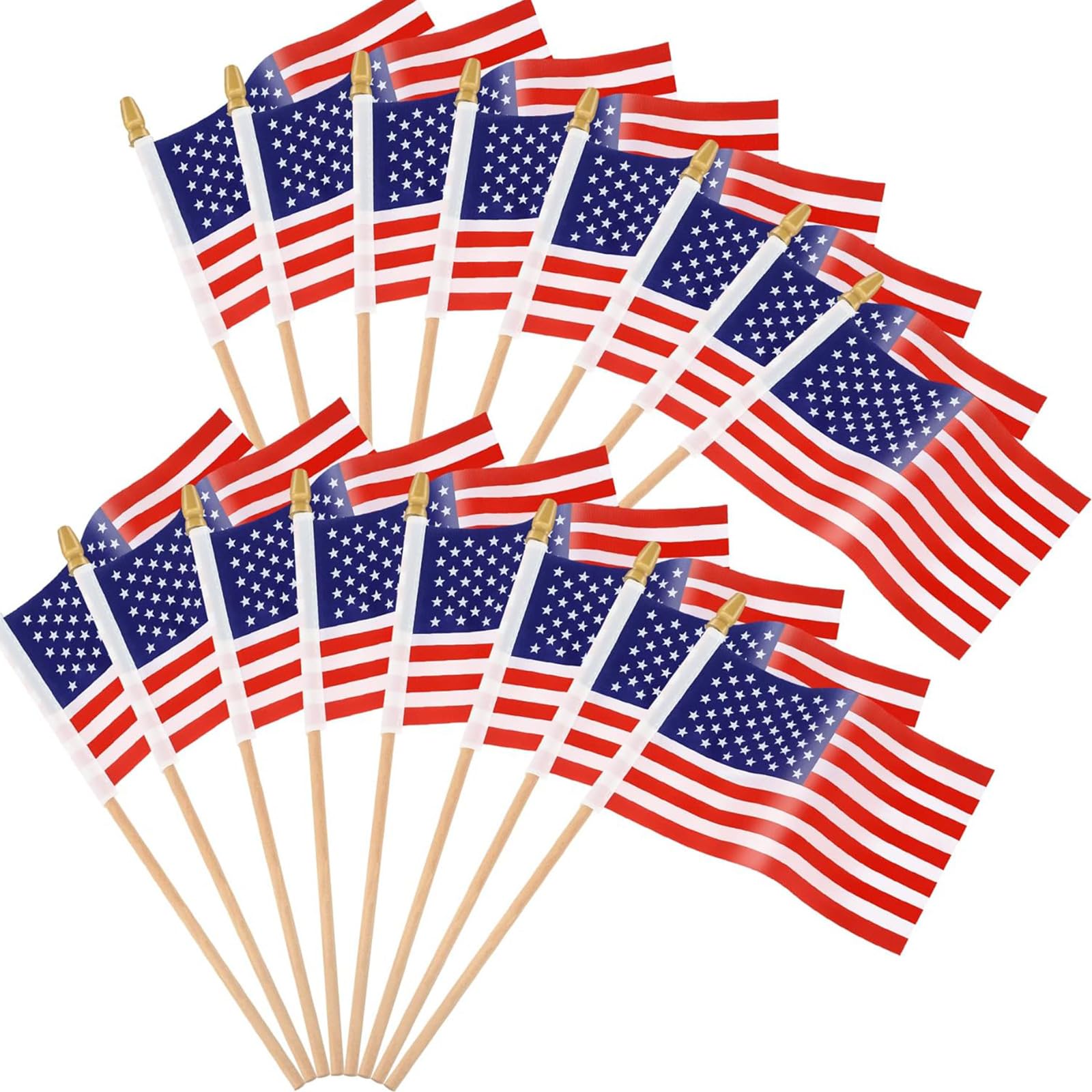 Amazon.com: AUGSHY Small US American Handheld Flags, 22 Pack Small ...