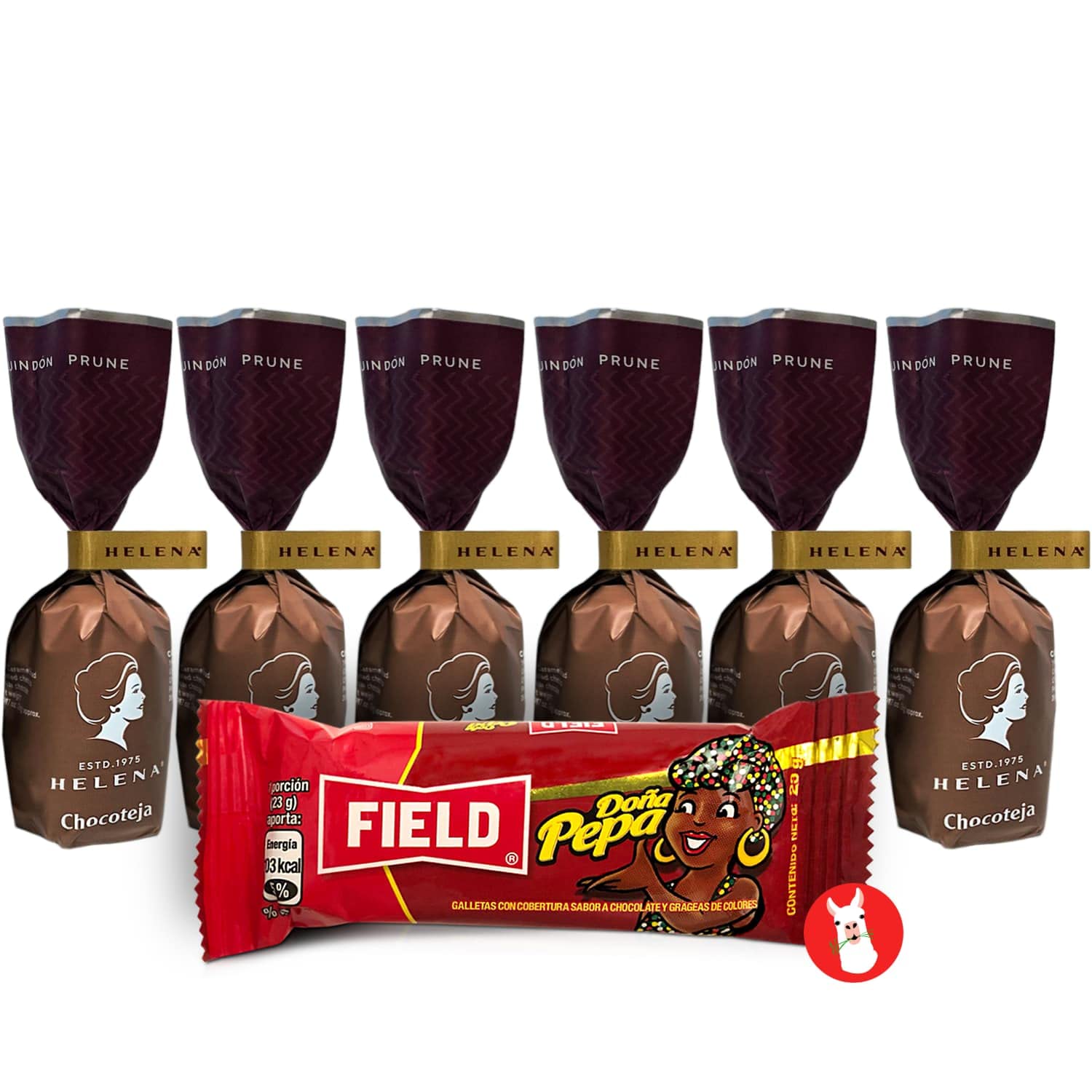 Amazon.com: Helena Chocotejas Prune 6 Box & Dona Pepa Cookie Combo ...