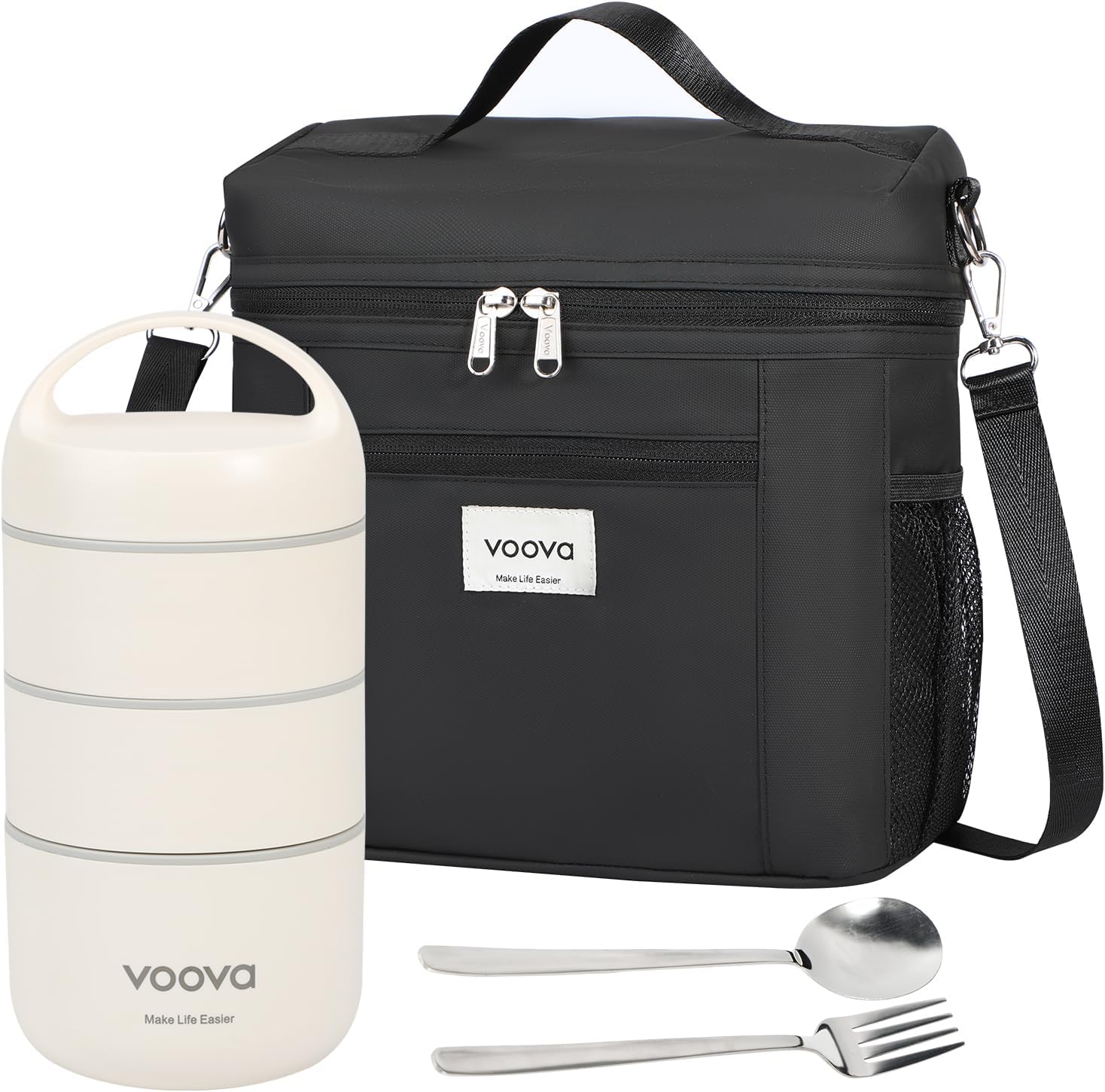 Amazon.com: Tebery Stackable Thermal Lunch Box, 3 Tier Portable ...