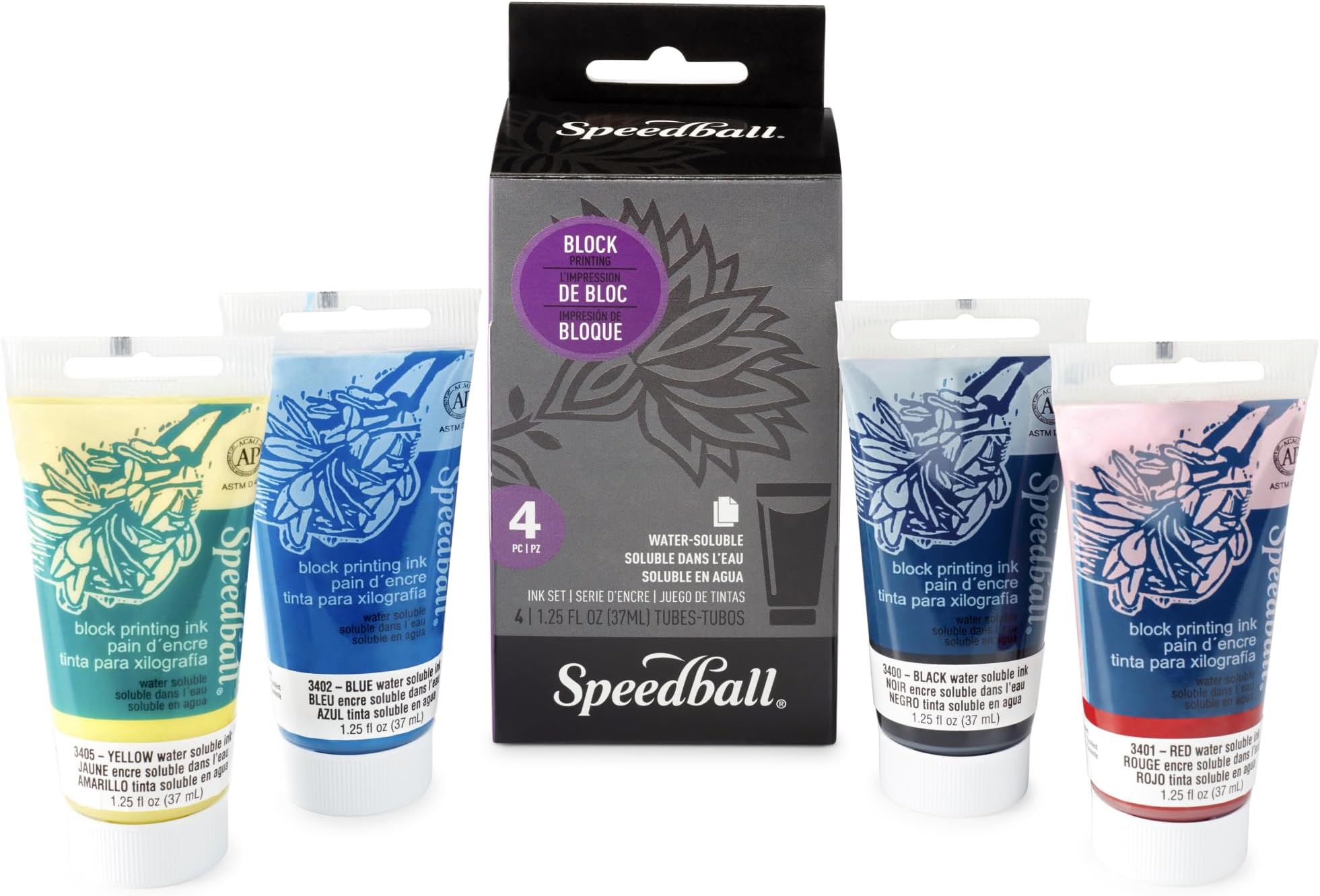 Amazon.com: Speedball Oil-Based Block Printing Ink, 1.25-Ounce, Black ...